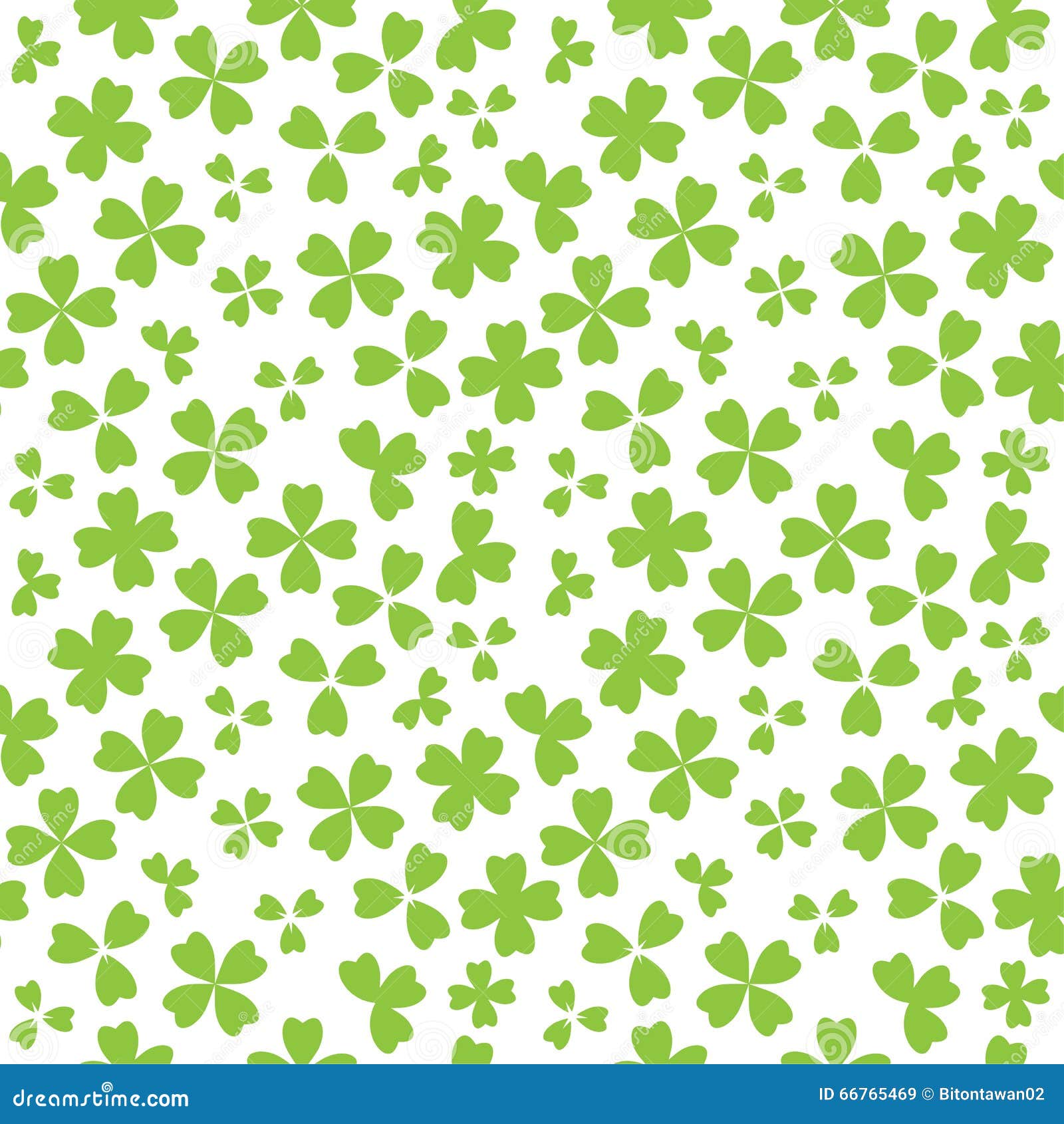 Irish Shamrock Leaves White Background Seamless Stock Vector ...