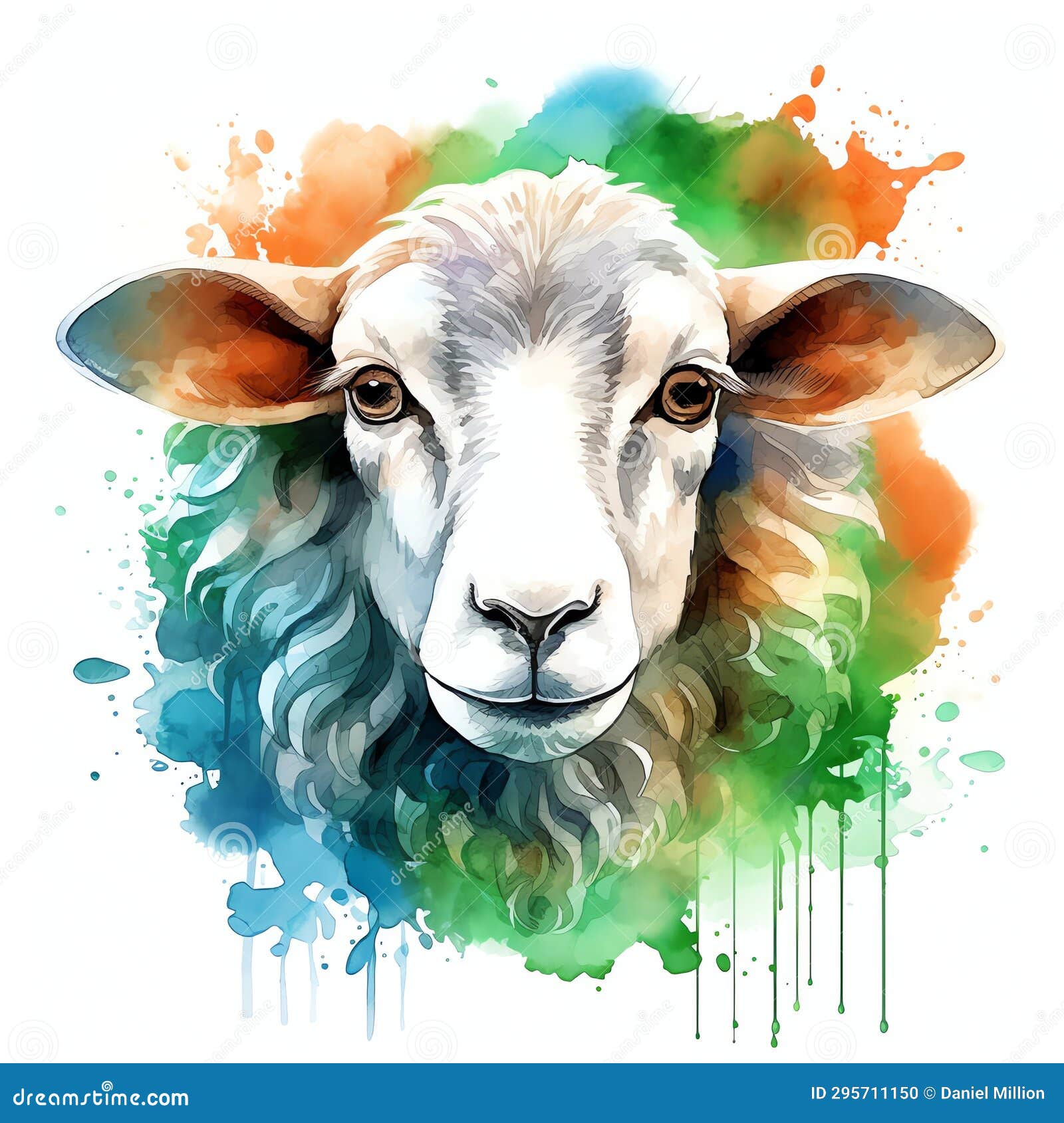 Irish sheep watercolor stock photo. Image of whiskey - 295711150