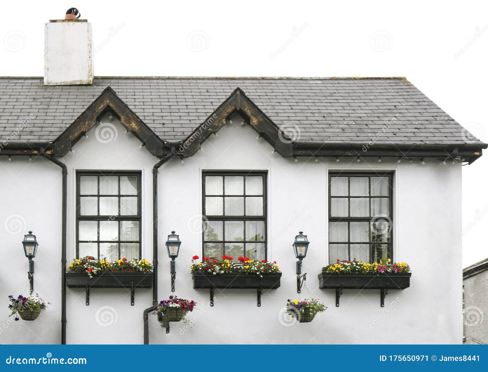 Facade of a Traditional Irish House. Stock Image - Image of housen ...