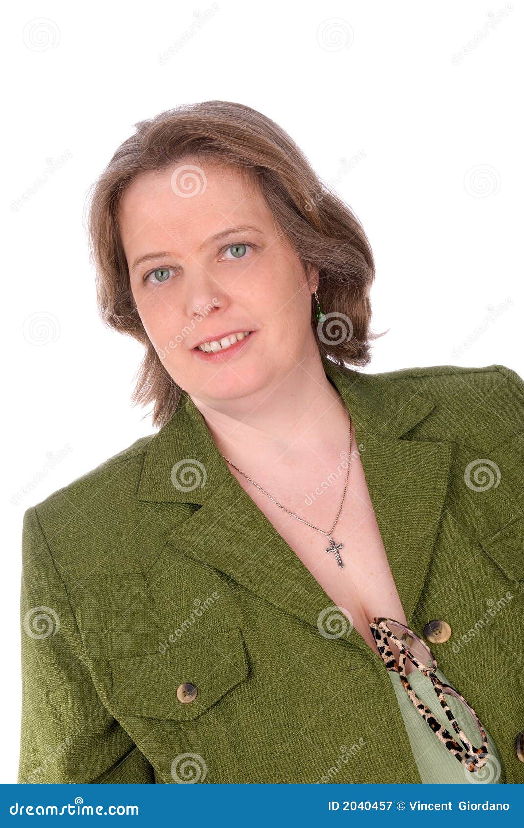 Irish Woman with Green Eyes Stock Image - Image of jacket, girl: 2040457