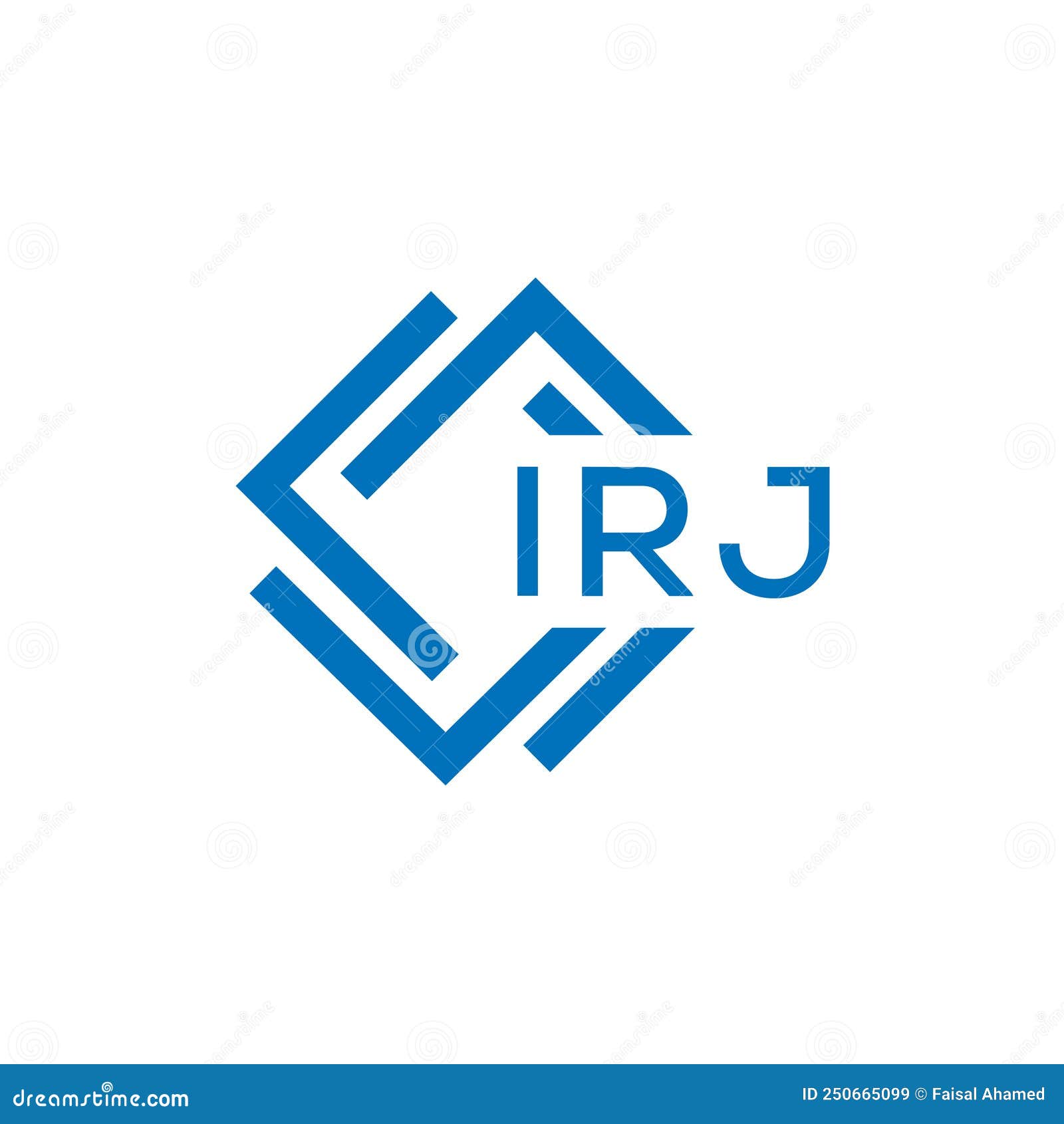 IRJ Letter Logo Design on White Background. IRJ Creative Circle Letter ...