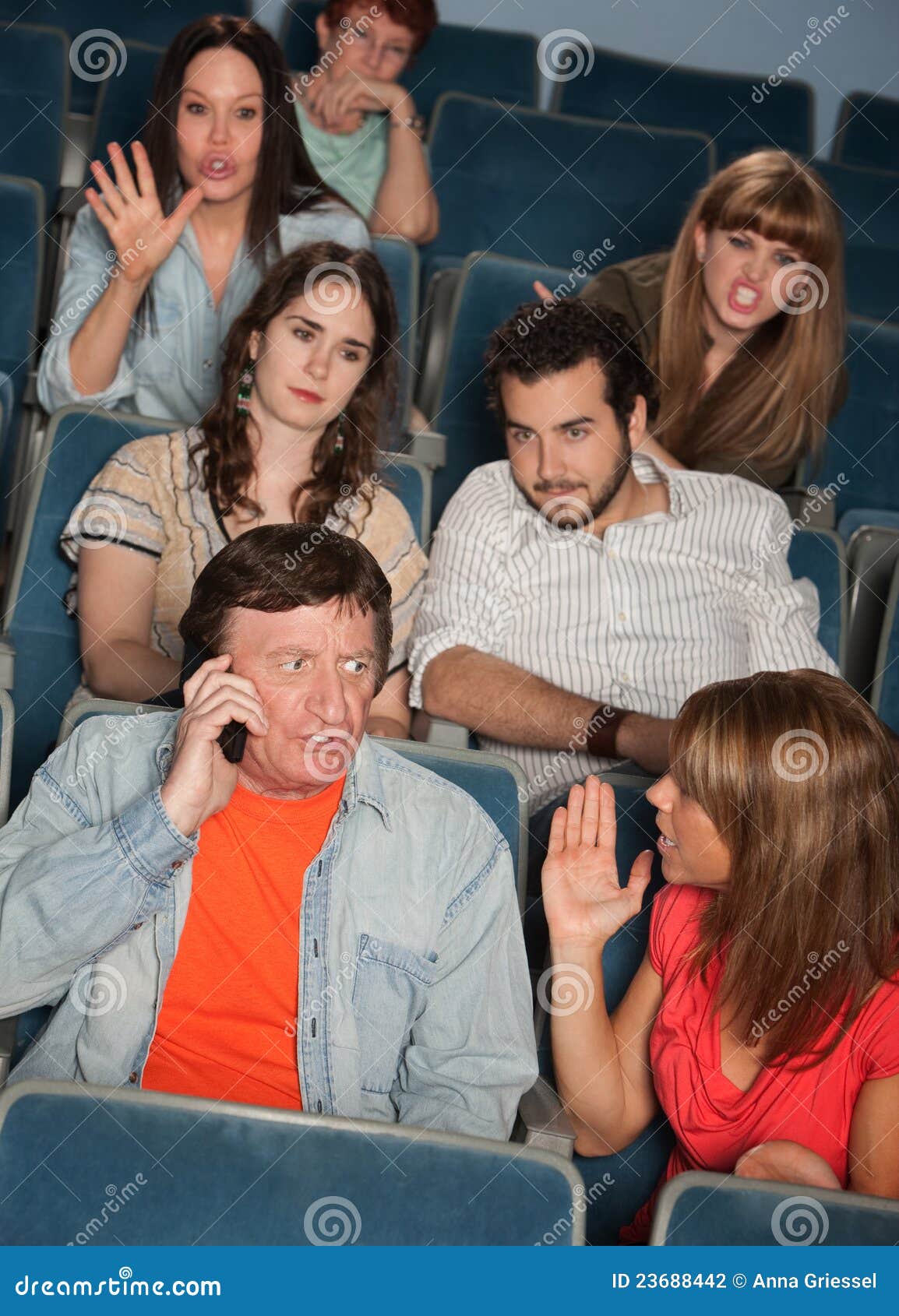 Irked Audience stock photo. Image of hefty, loud, cellphone - 23688442