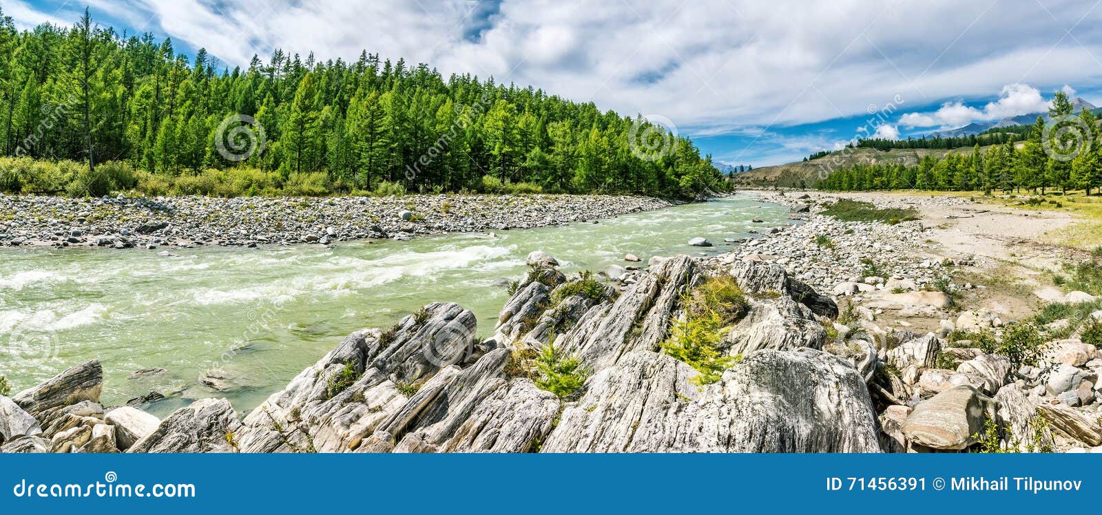 Irkut River Flows through Picturesque Tunka Valley Stock Image - Image ...