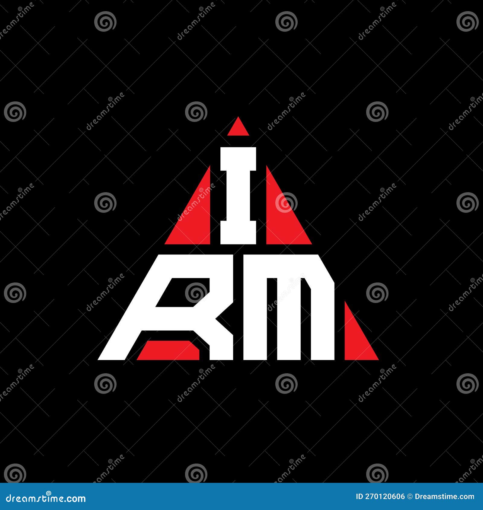 IRM Triangle Letter Logo Design with Triangle Shape. IRM Triangle Logo ...