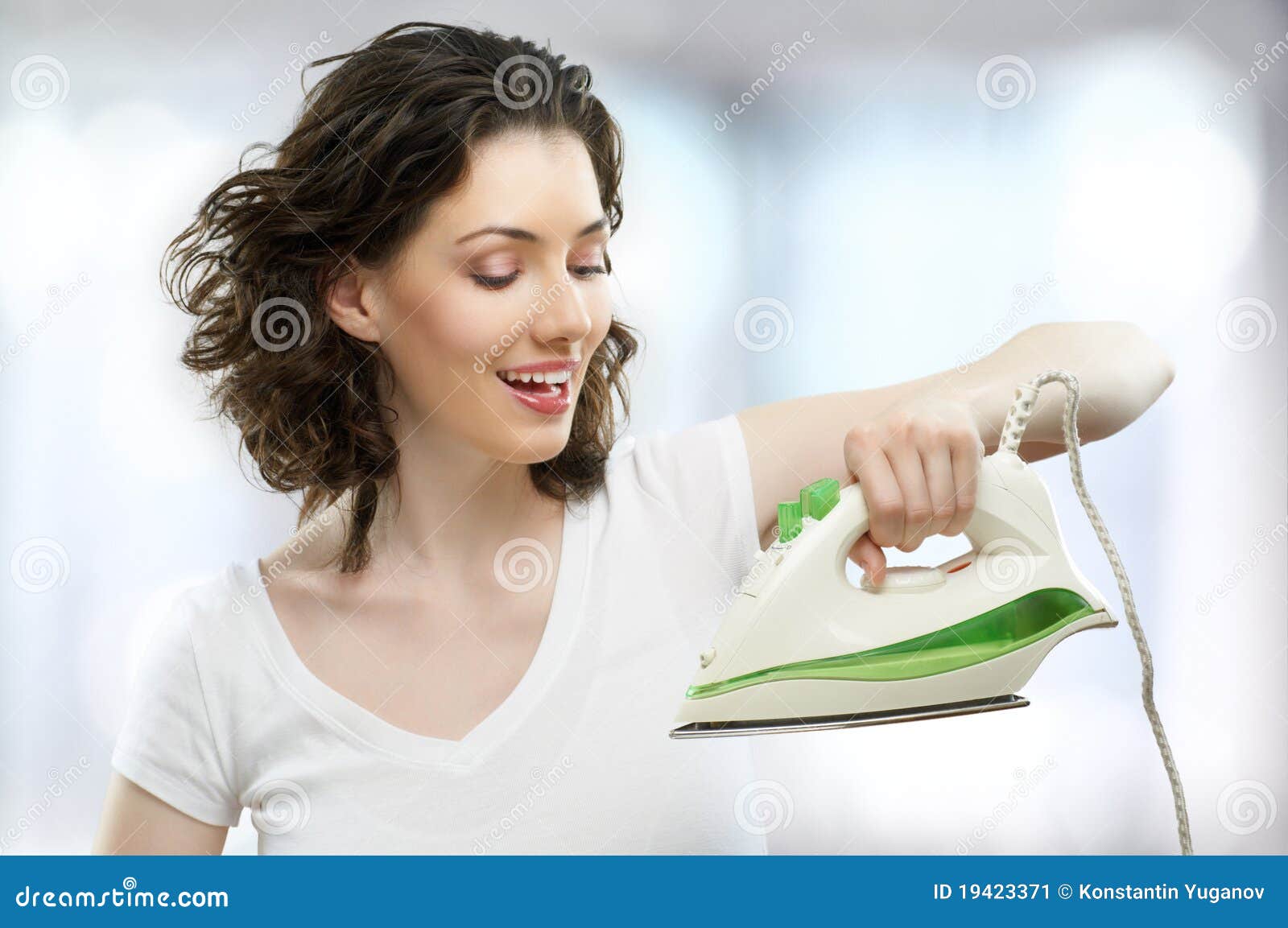 Iron stock image. Image of pretty, happy, female, cheerful - 19423371