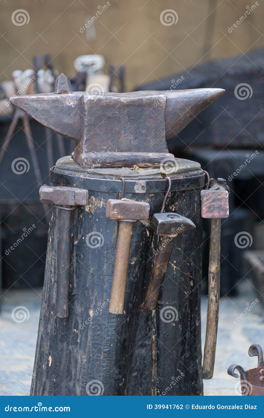 Iron anvil stock photo. Image of rusty, horizontal, ancient - 39941762