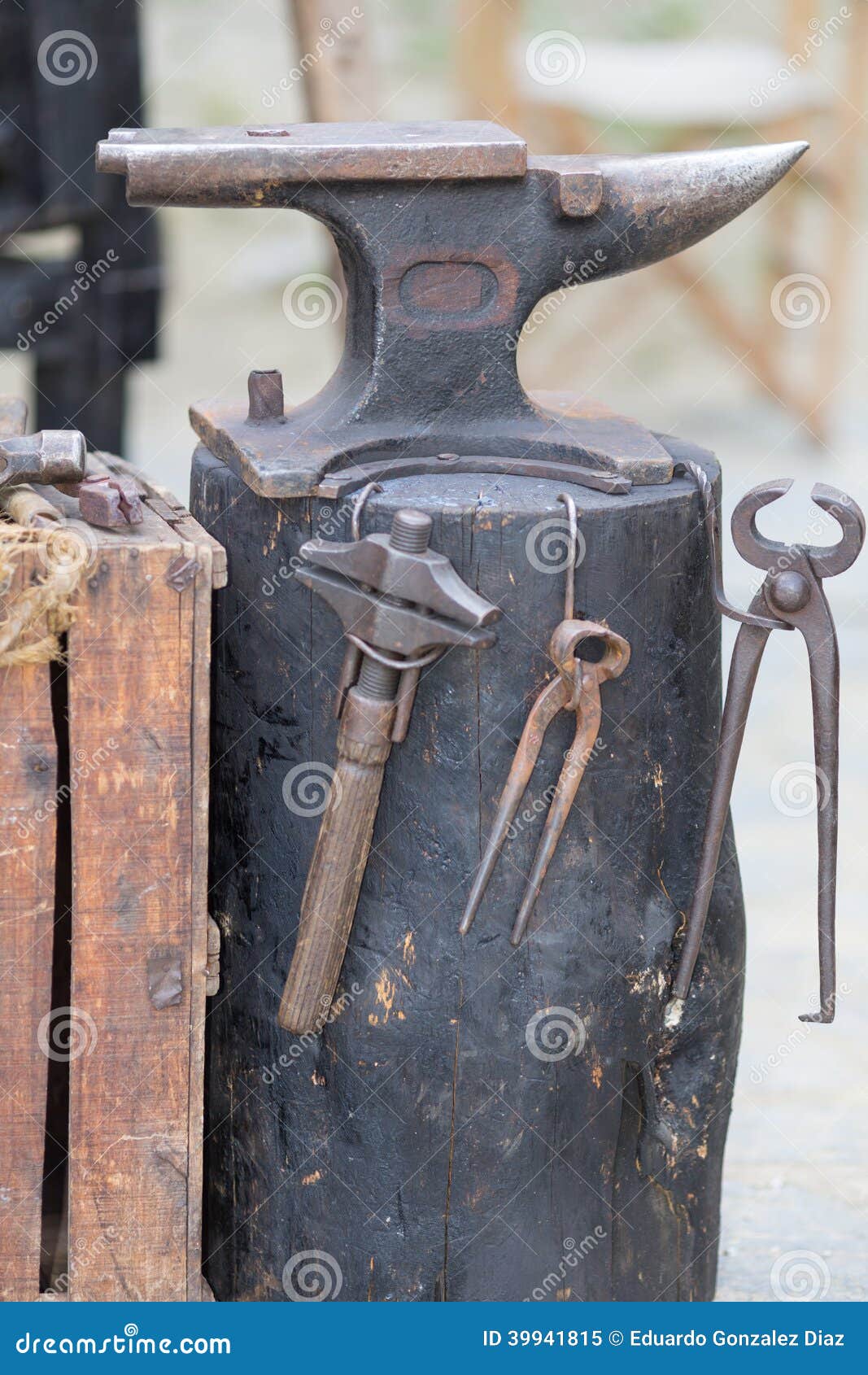 Iron anvil stock image. Image of hammer, hearth, repair - 39941815