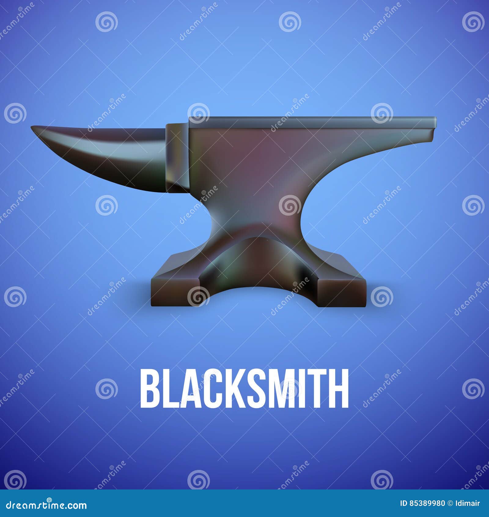 Iron Anvil White Background Vector Stock Illustrations – 401 Iron Anvil ...