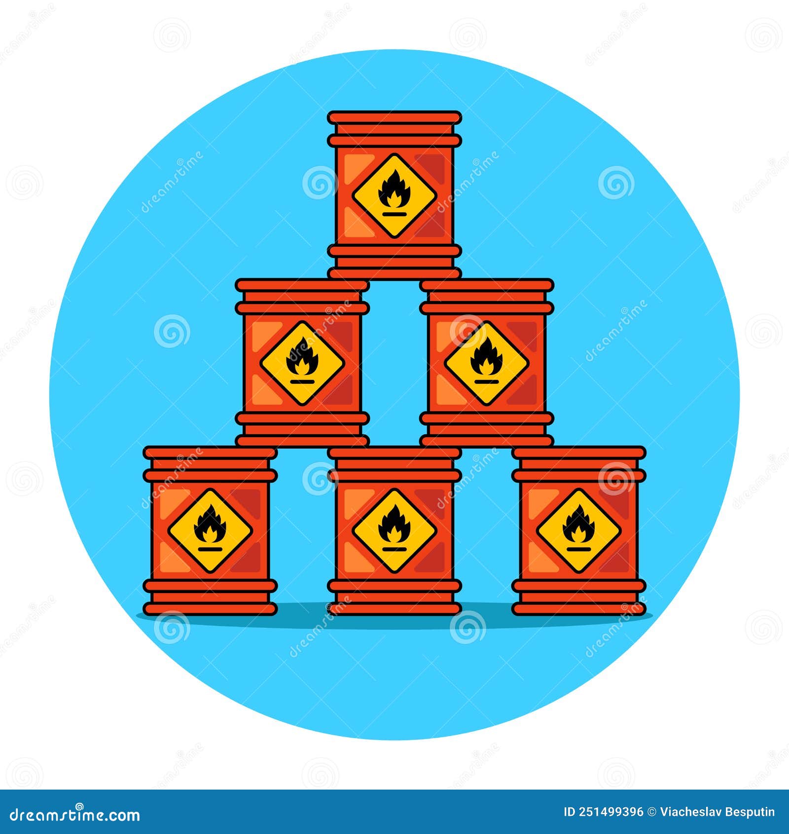 Flammable Substances Sign. Vector Illustration Of GHS Hazard Pictogram ... Flammable Substances Sign. Vector Illustration Of GHS Hazard Pictogram ...