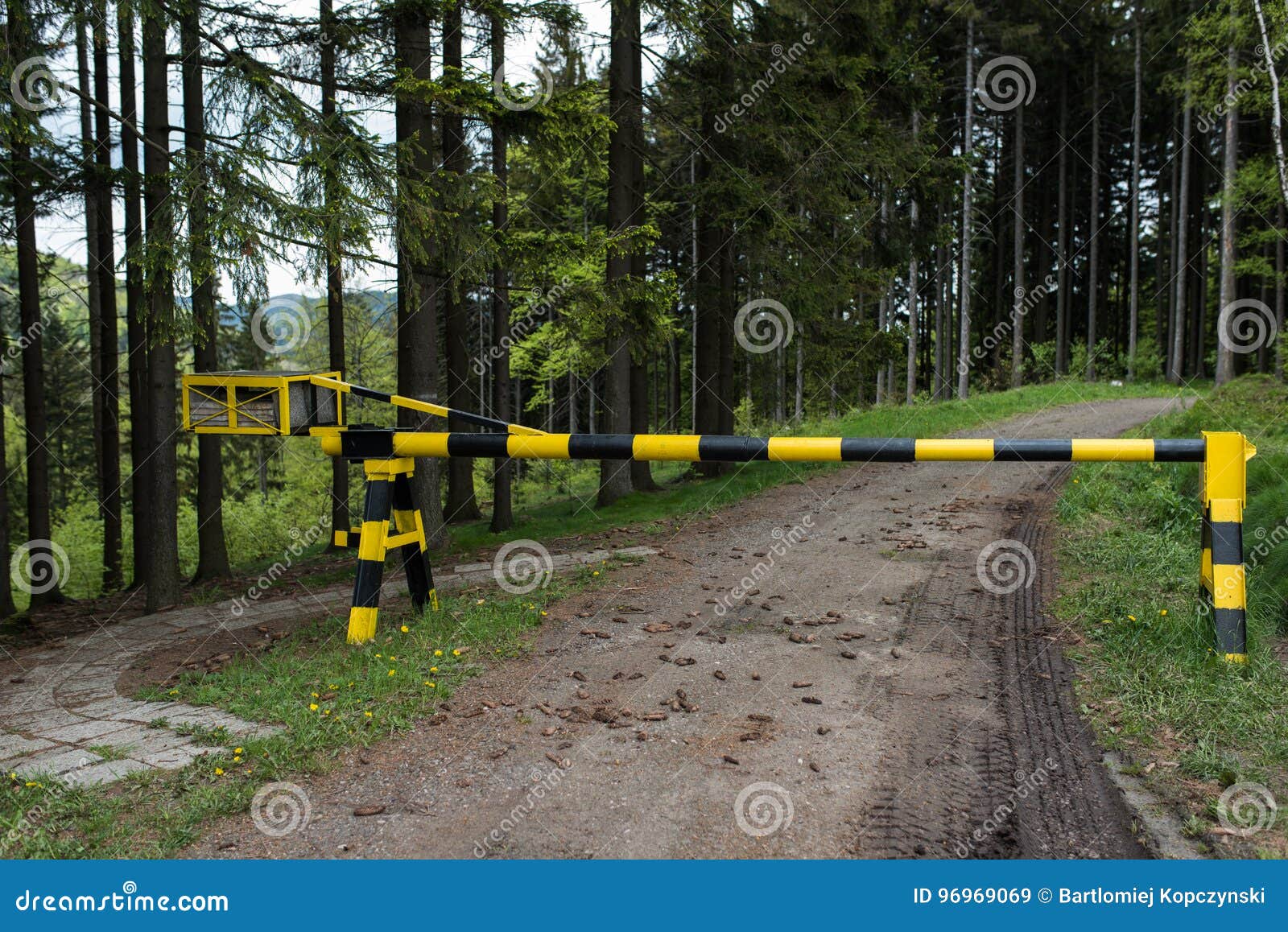Iron Barrier on the border stock image. Image of poland - 96969069