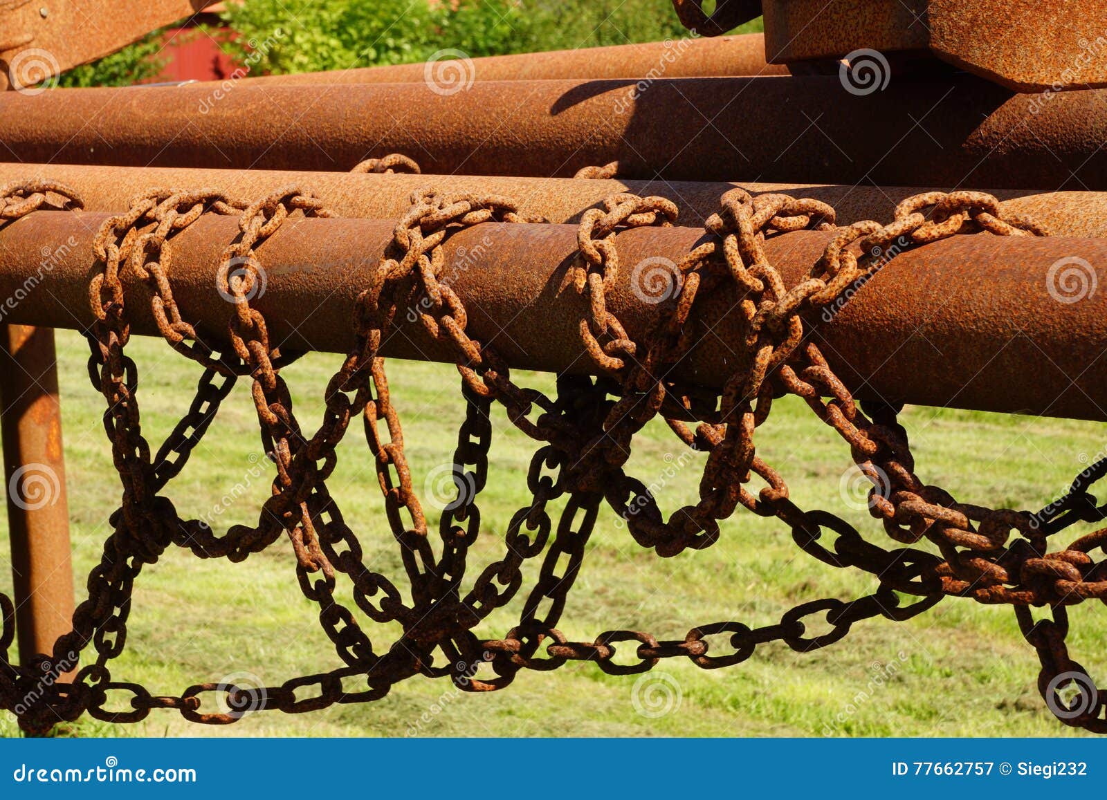 Iron bars and chains stock image. Image of stillllife - 77662757
