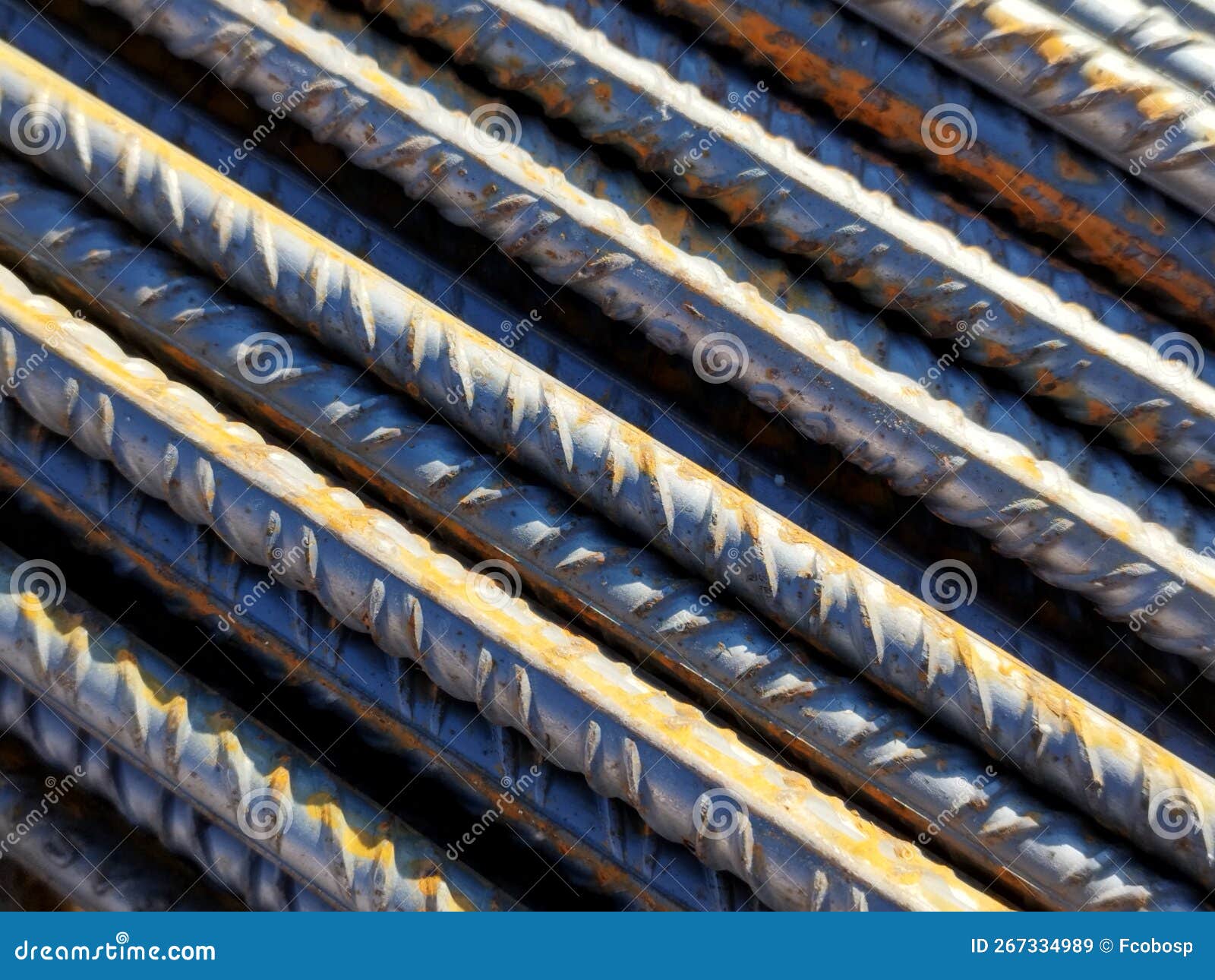 Iron bars for construction stock image. Image of line - 267334989