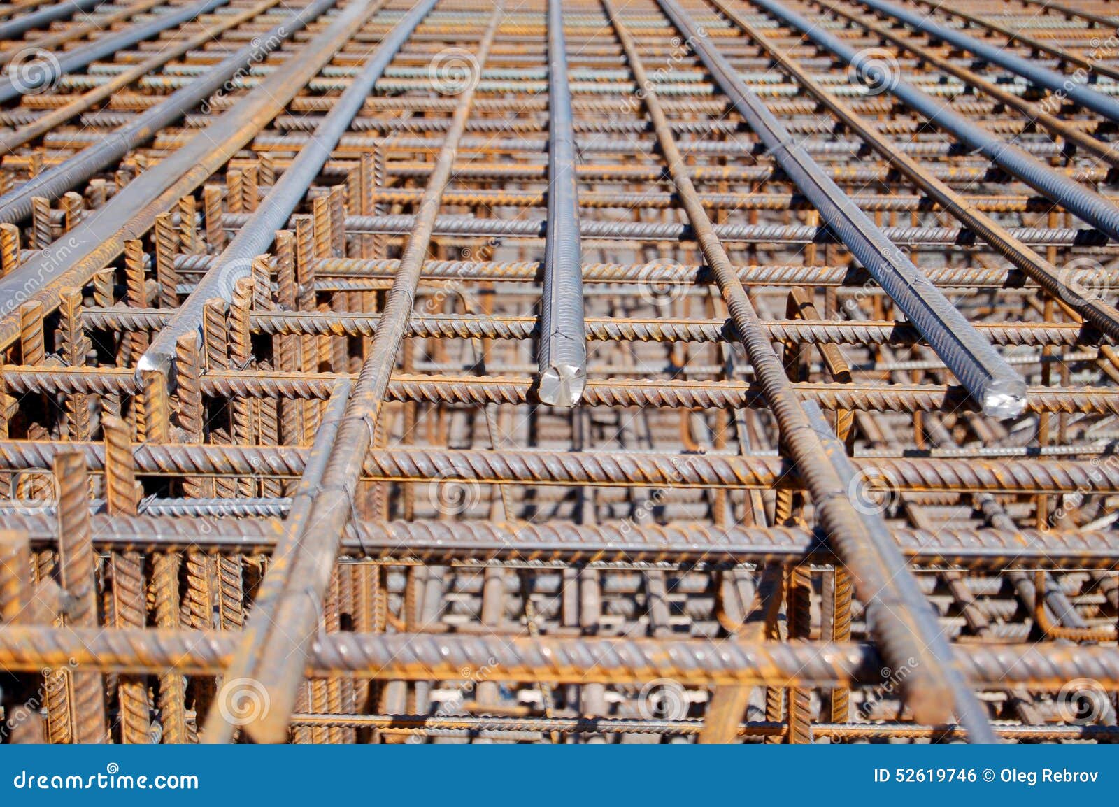 Red Iron Beams Bolted On. Connection Of Several Iron Beams In One Place ...