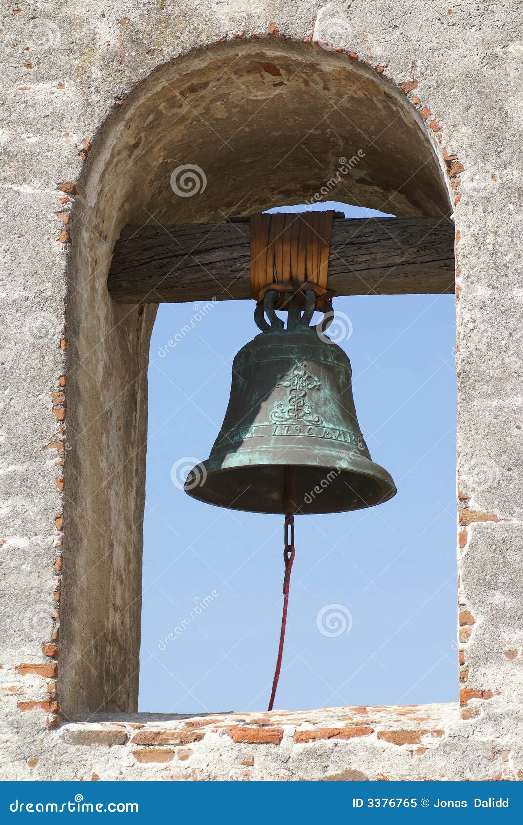 Iron bell stock image. Image of iron, arch, california - 3376765