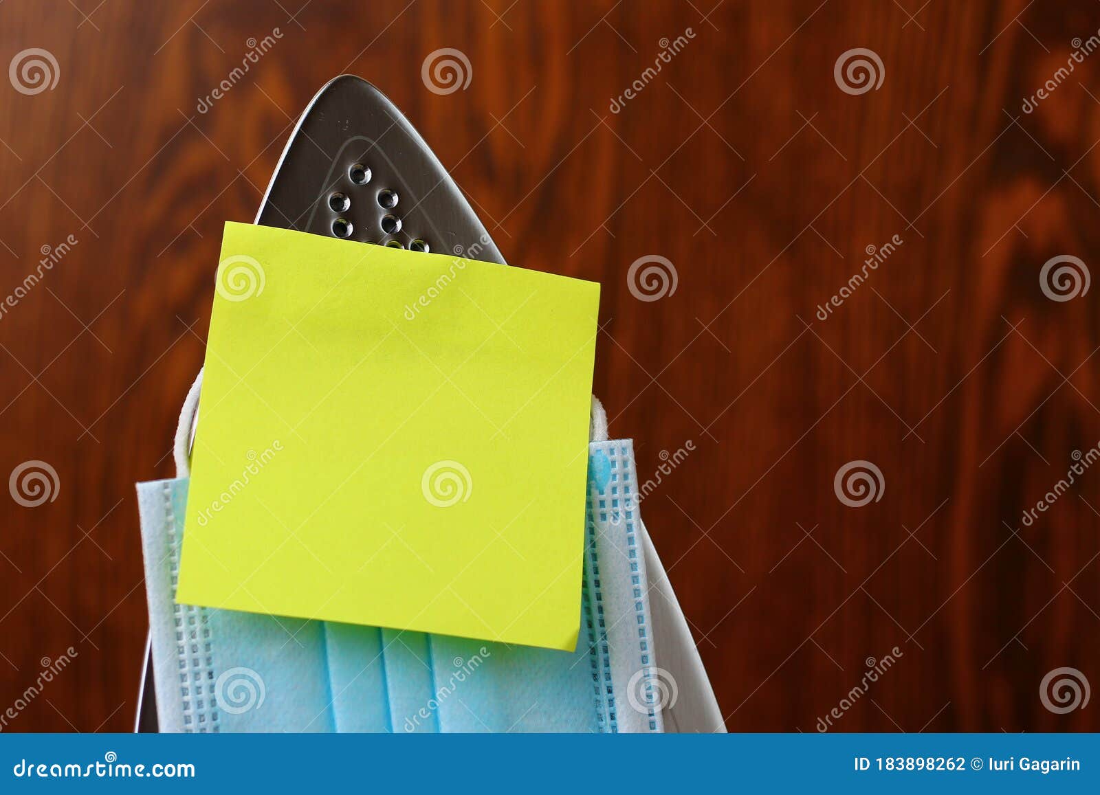 Iron and Blank Sticker with Copyspace As a Symbol of Remote Work from ...