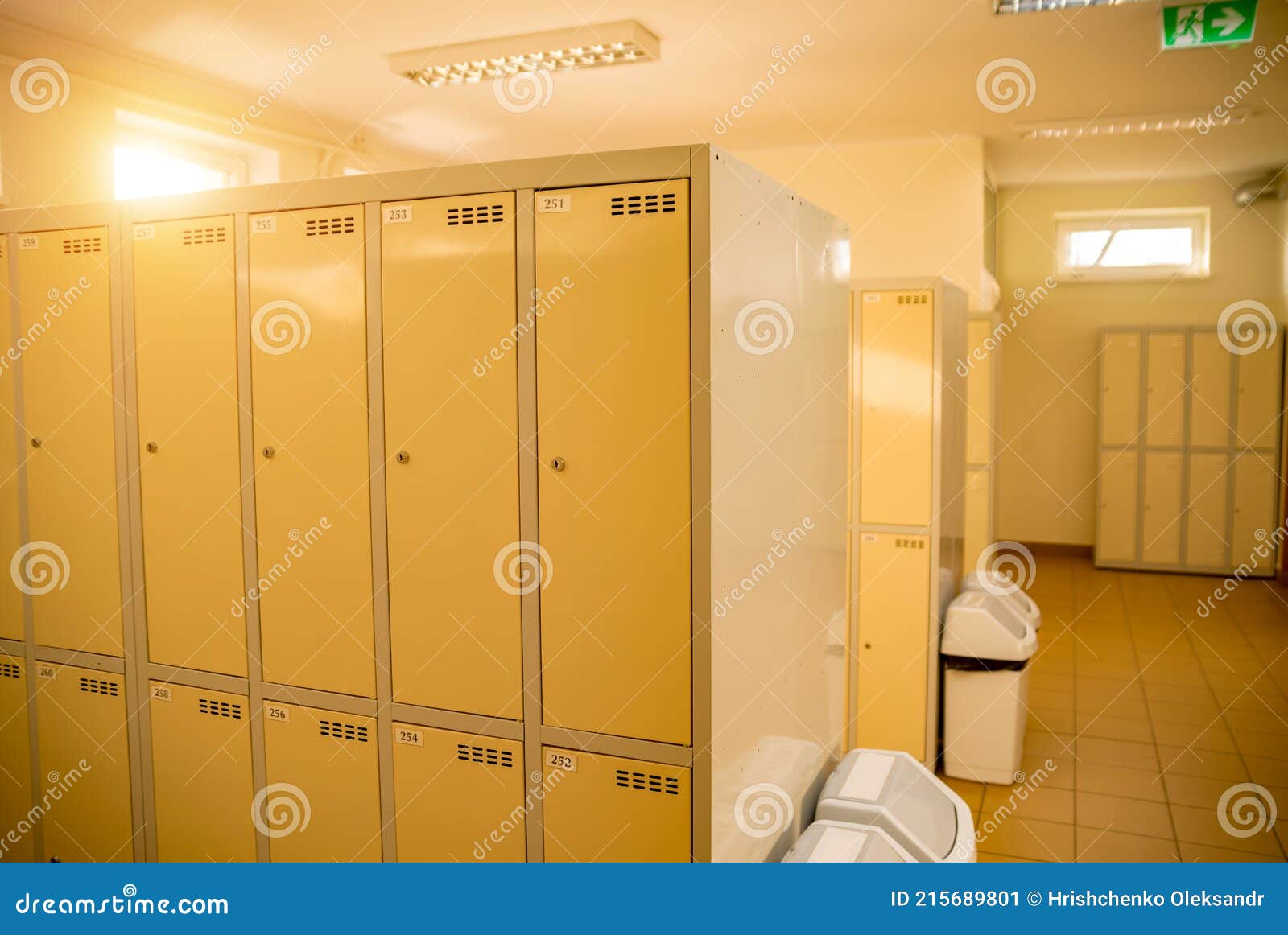 Iron Boxes for Changing Clothes Stock Image - Image of empty, fitness ...