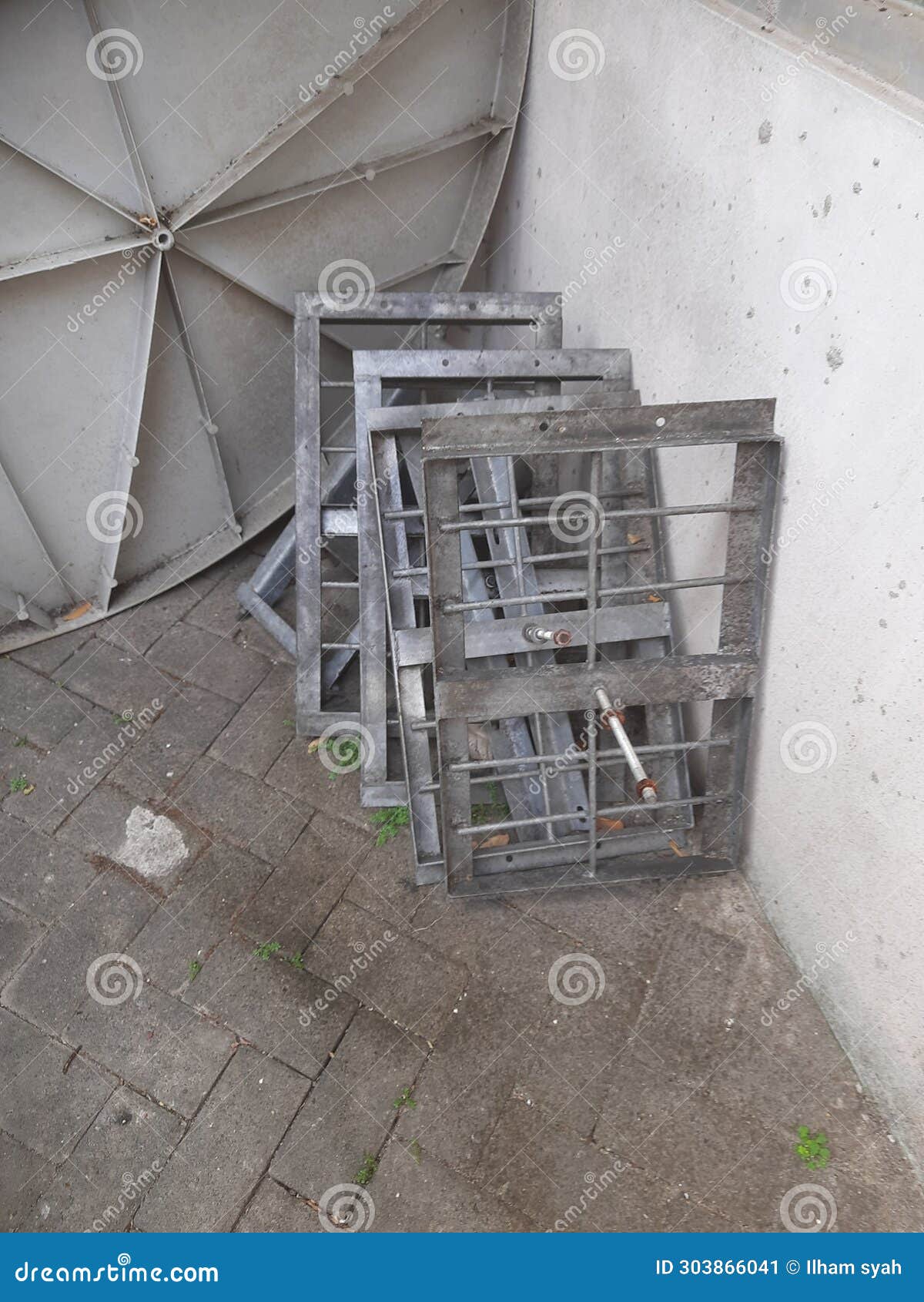 Iron Boxes are Neatly Arranged on the White Wall Stock Image - Image of ...