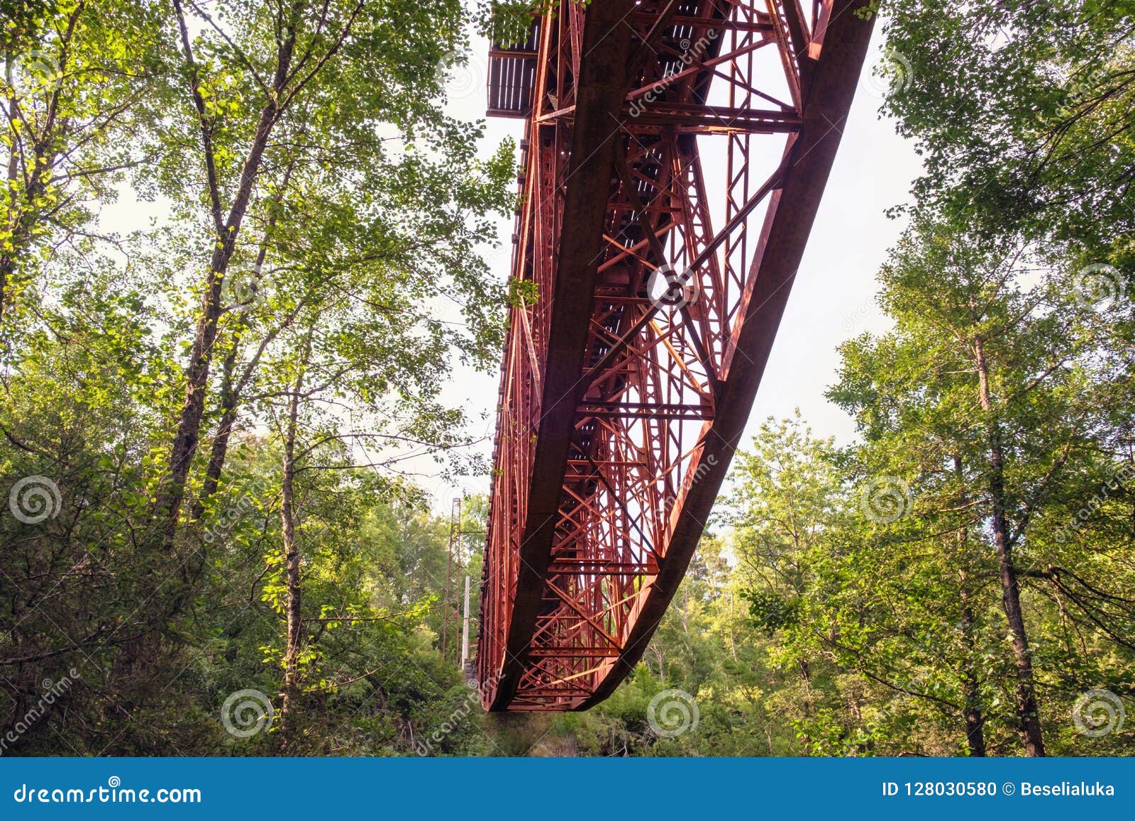 Iron bridge stock photo. Image of metal, nature, architecture - 128030580