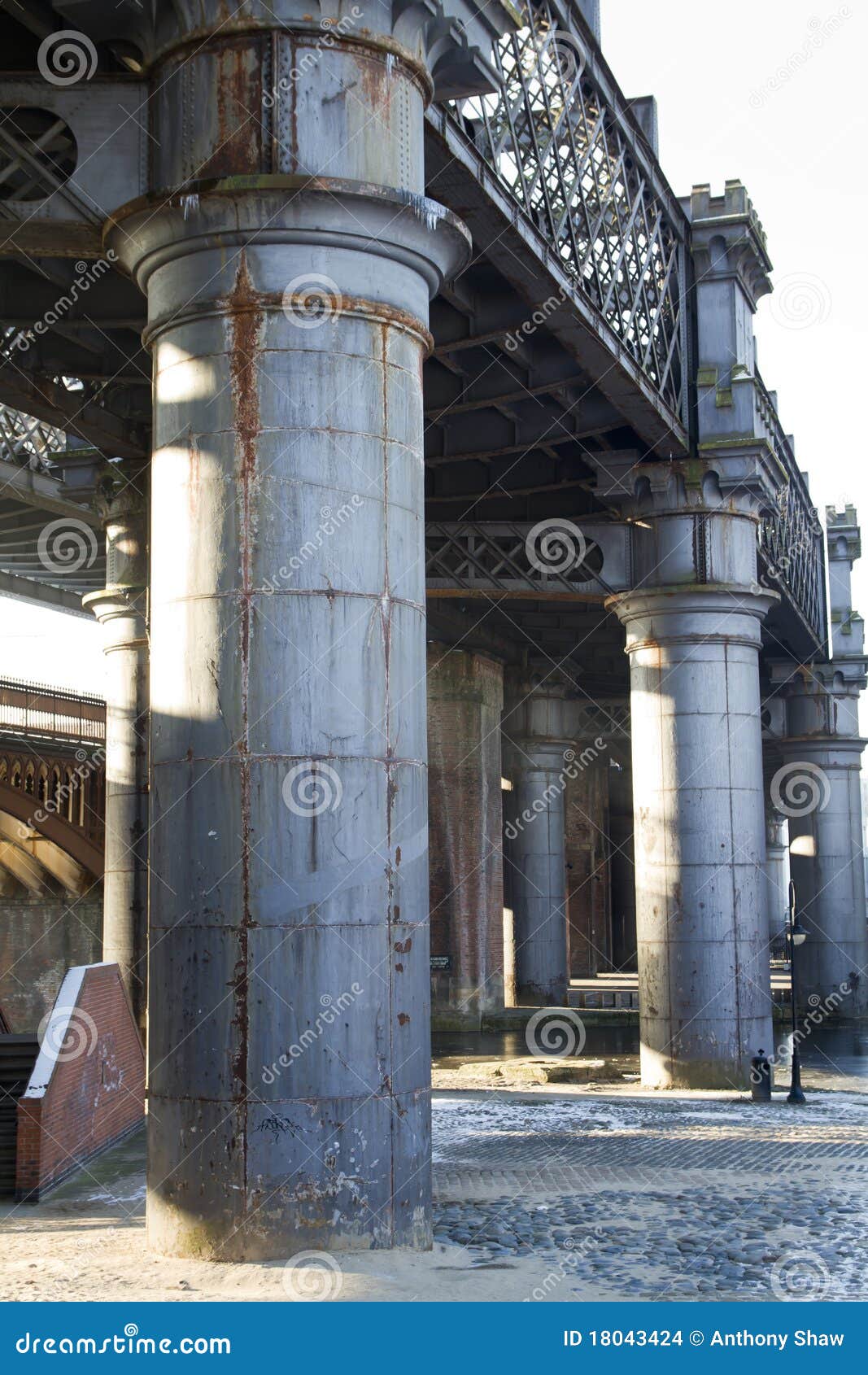 Iron Bridge in Manchester stock photo. Image of shape - 18043424