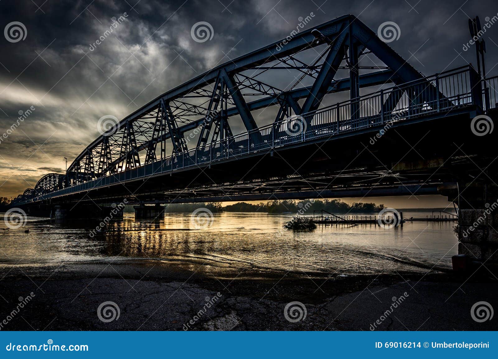 Iron bridge over the river stock photo. Image of voyage - 69016214