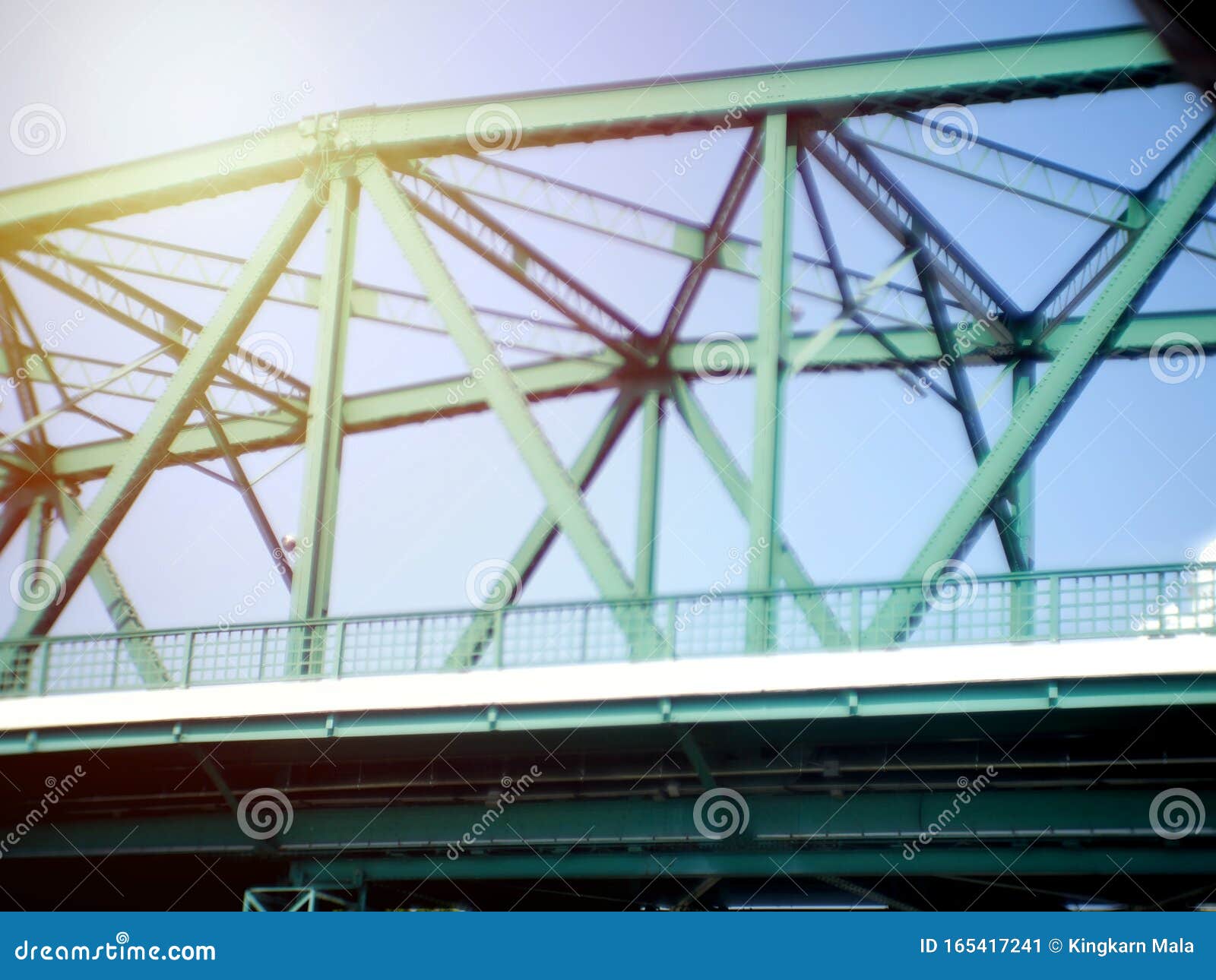 Iron Bridge Over the River for Cars Stock Image - Image of highway ...
