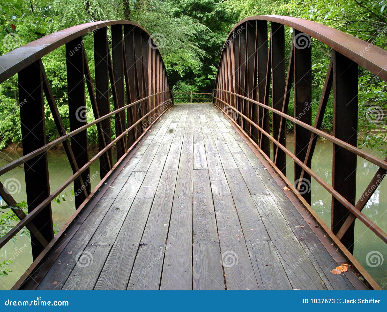 Iron Bridge With Reticular Structure. The Bridge Was Part Of The Stock ...