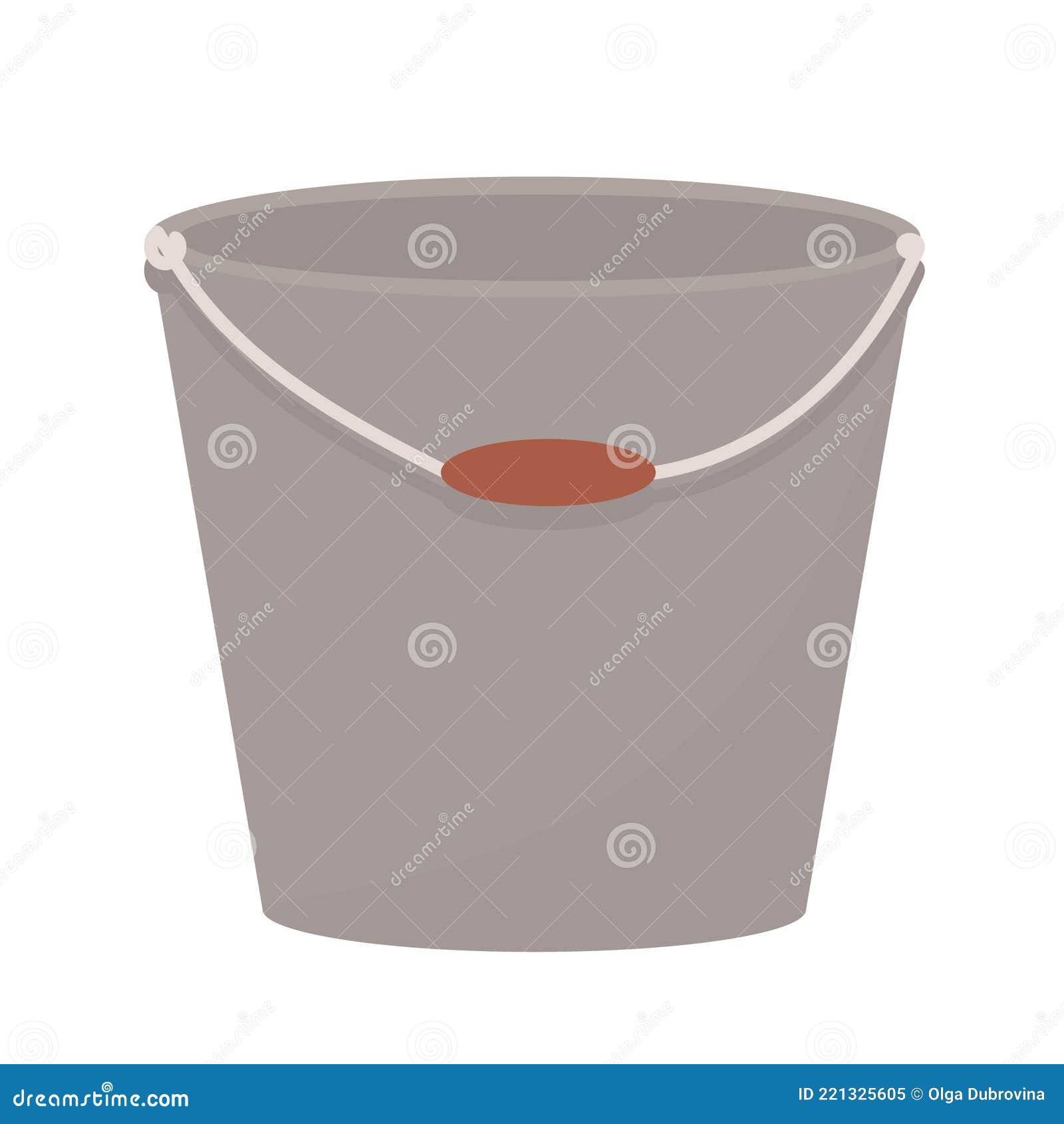 Iron Bucket. Tool for Work in the Garden and Construction Stock Vector ...
