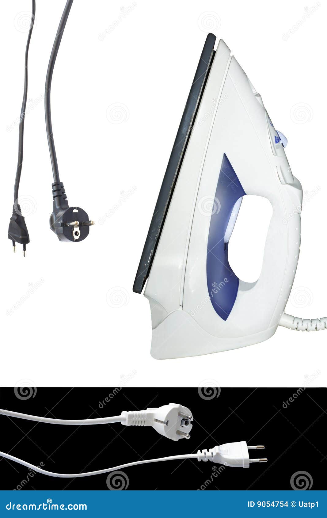 Iron with the cables stock photo. Image of control, crumpled - 9054754