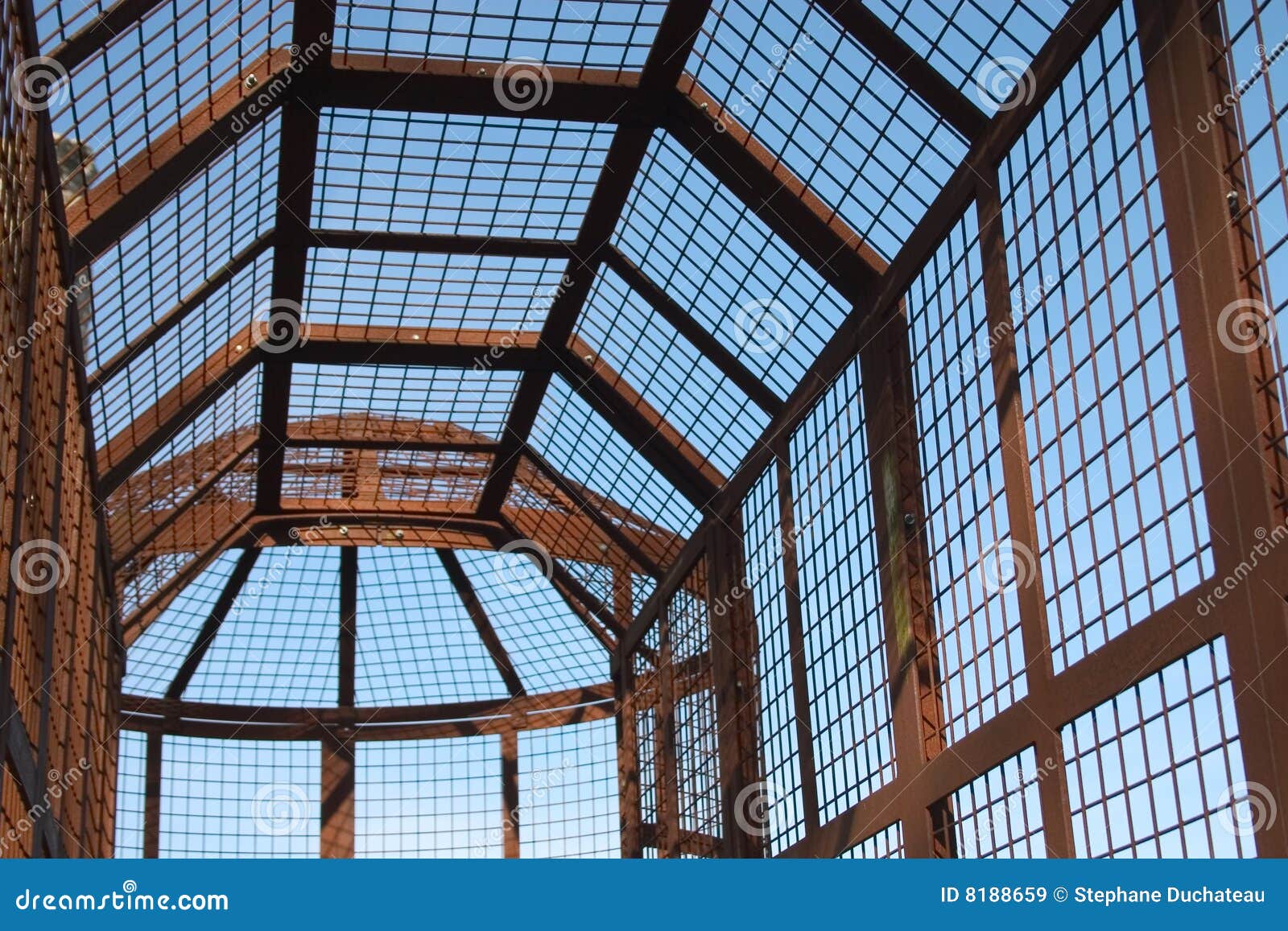 Iron cage stock image. Image of jail, blue, wire, cage - 8188659