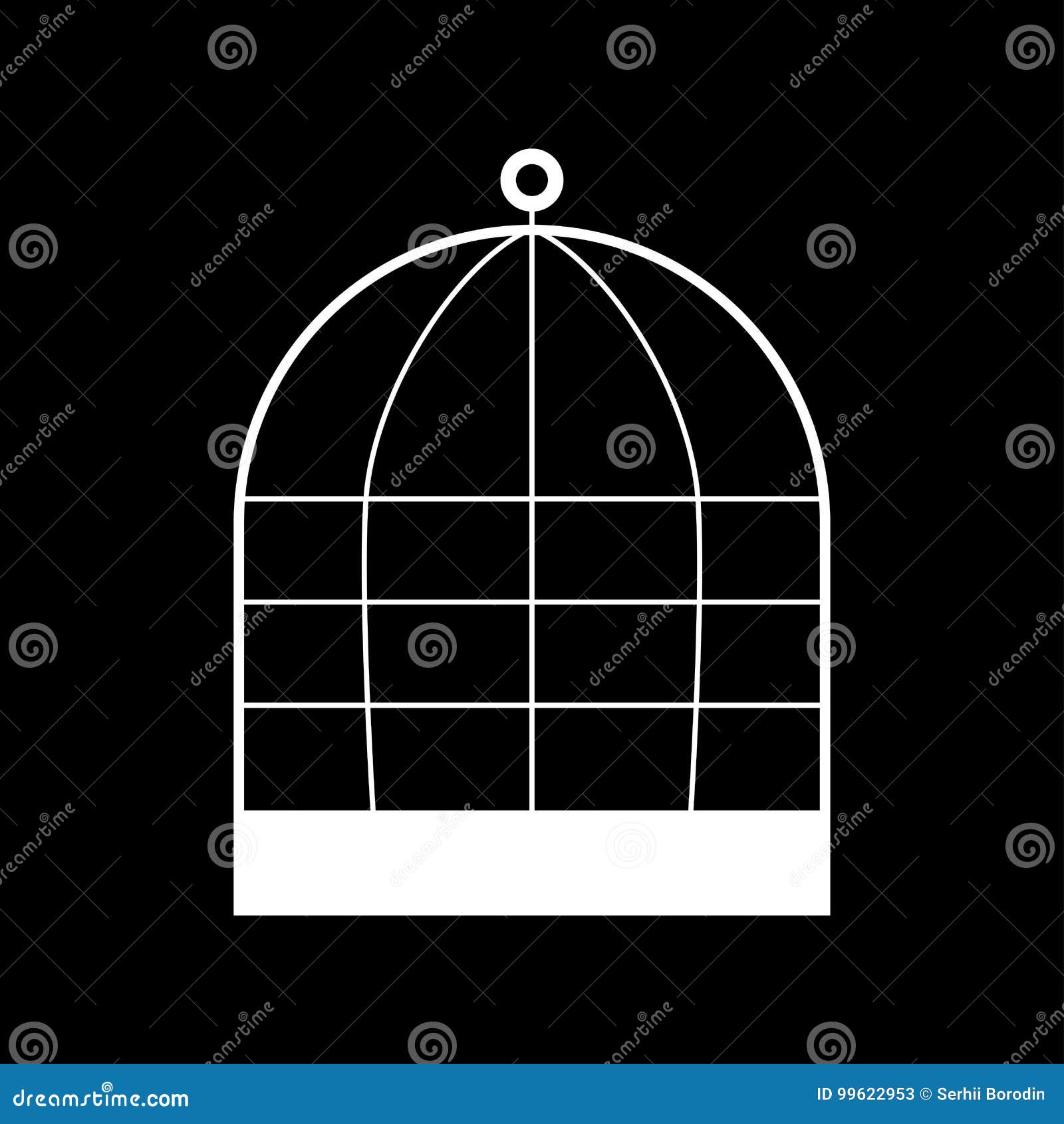 Iron cage it is icon . stock vector. Illustration of metal - 99622953