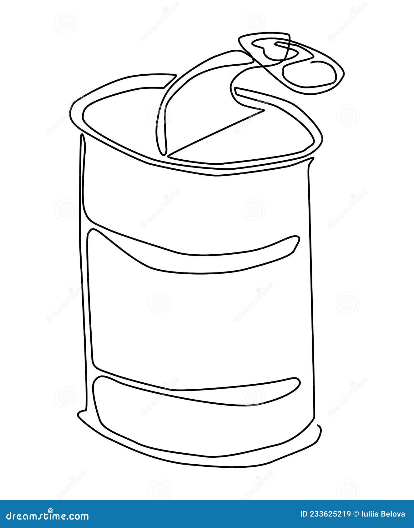 Iron Can with an Open Lid. Humorous Mock-up Stock Illustration ...