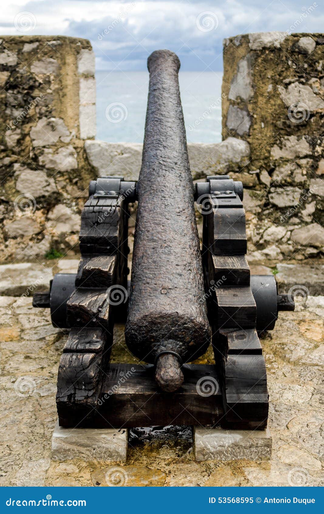 Iron cannon stock image. Image of artillery, armament - 53568595