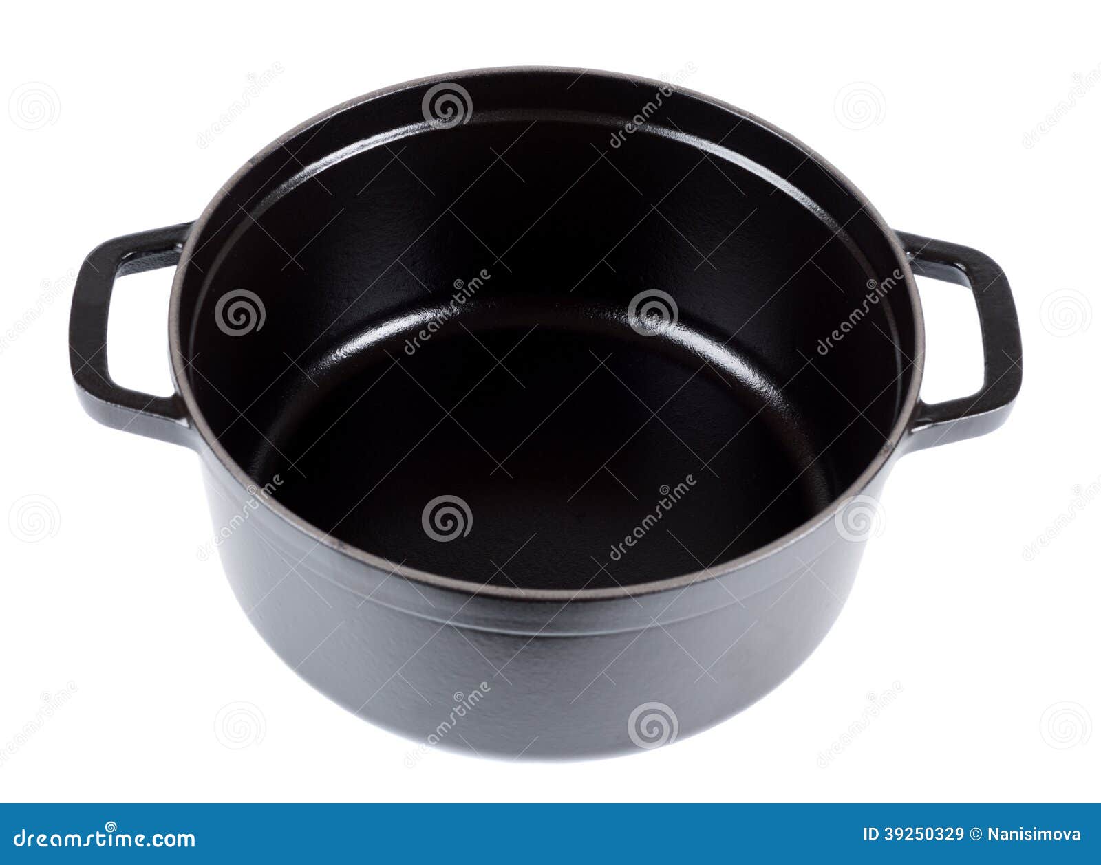 Iron cast pot isolated stock image. Image of home, cooking - 39250329