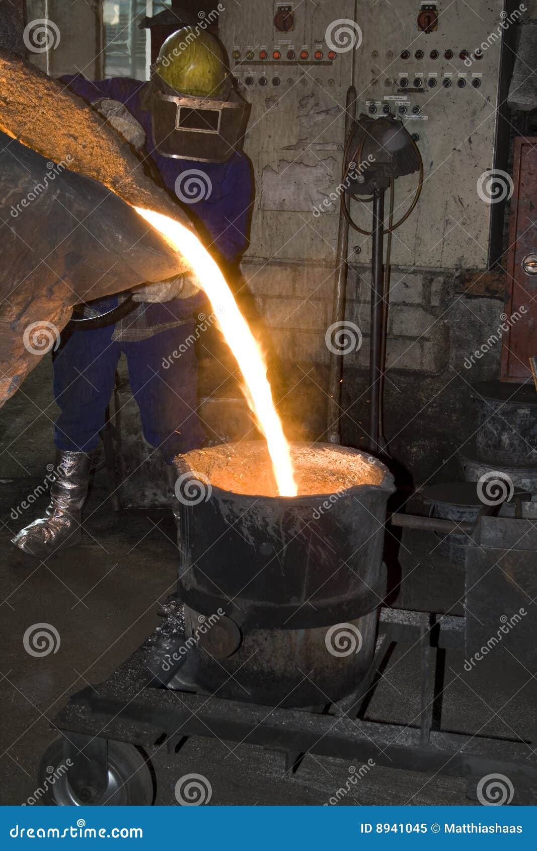 Iron Casting stock image. Image of sparks, ladle, heat - 8941045