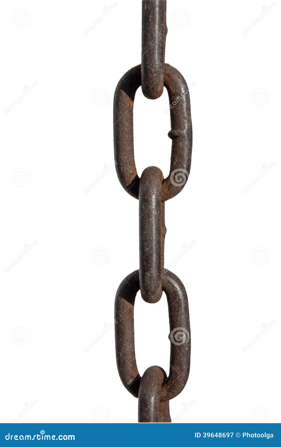 Iron Chain Isolated. Metal Chain. Stock Image - Image of metallic, dark ...