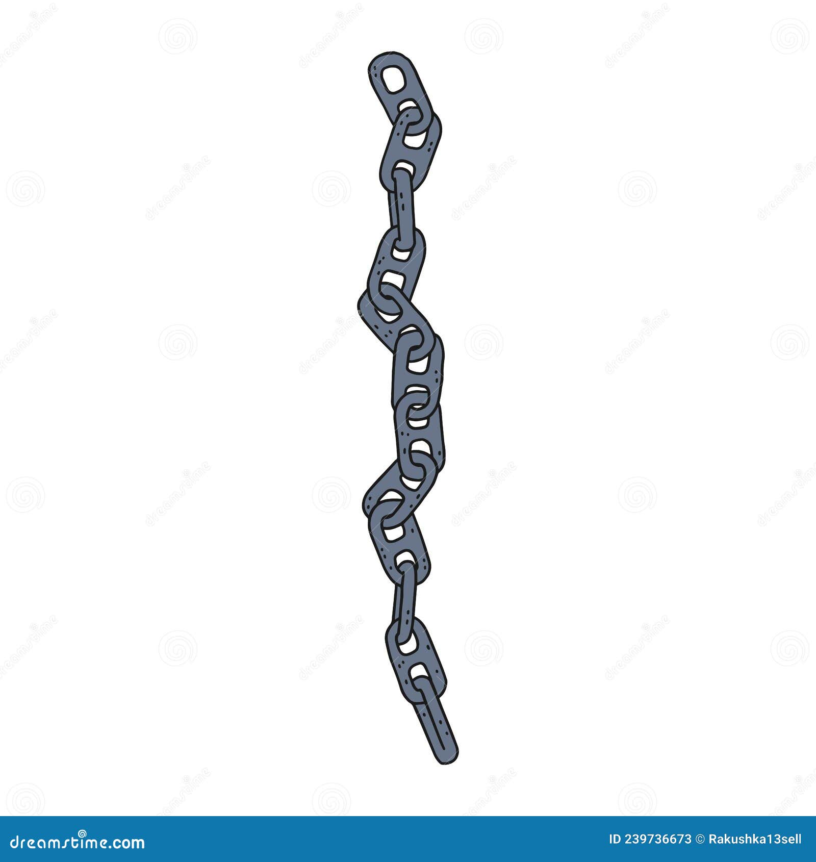 Iron Chain. Vector Doodle Sketch Isolated Illustration. Stock Vector ...