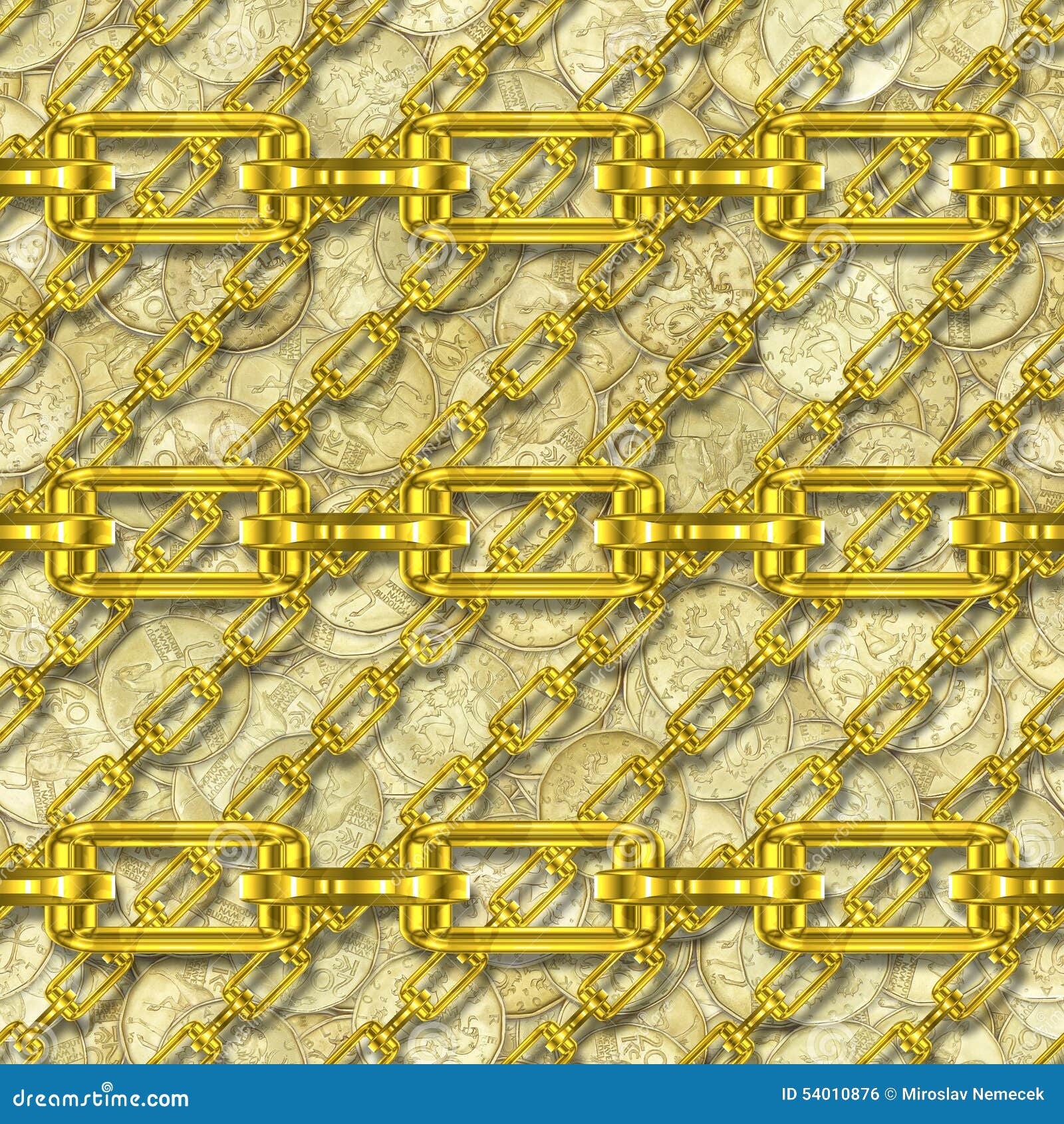 Iron Chains with Money Seamless Texture Stock Illustration ...