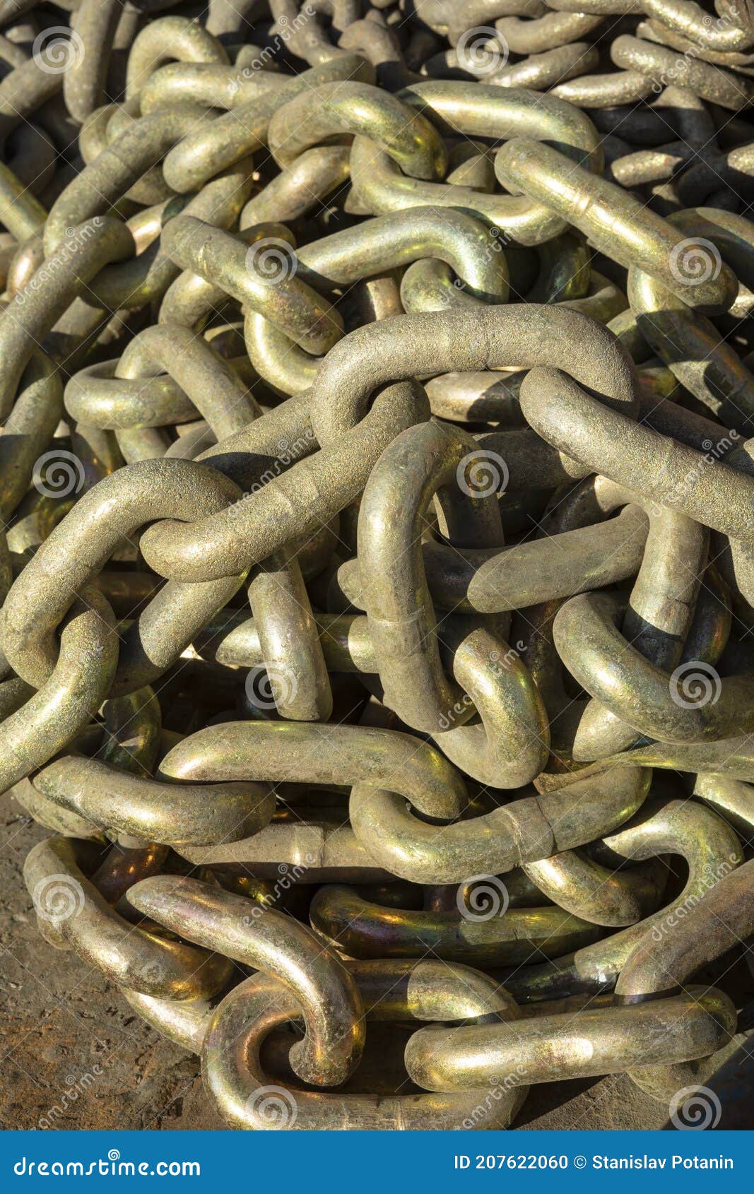 Iron chains stock photo. Image of chain, links, industrial - 207622060