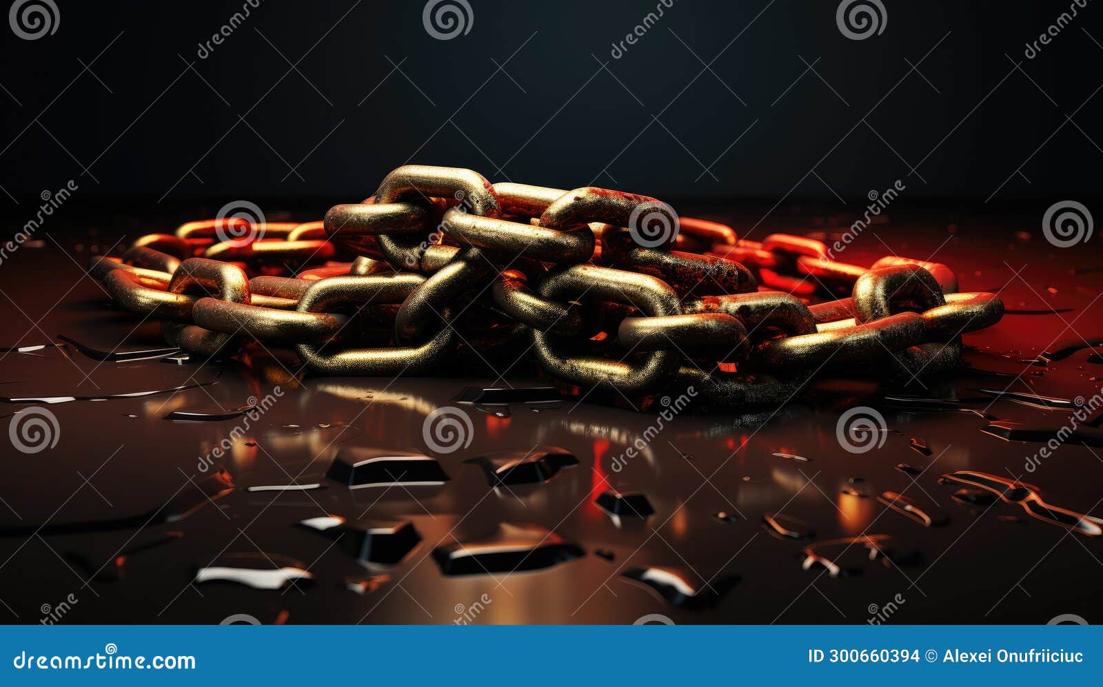 Iron Chains . Steel Chains . Broken Chain Stock Illustration ...