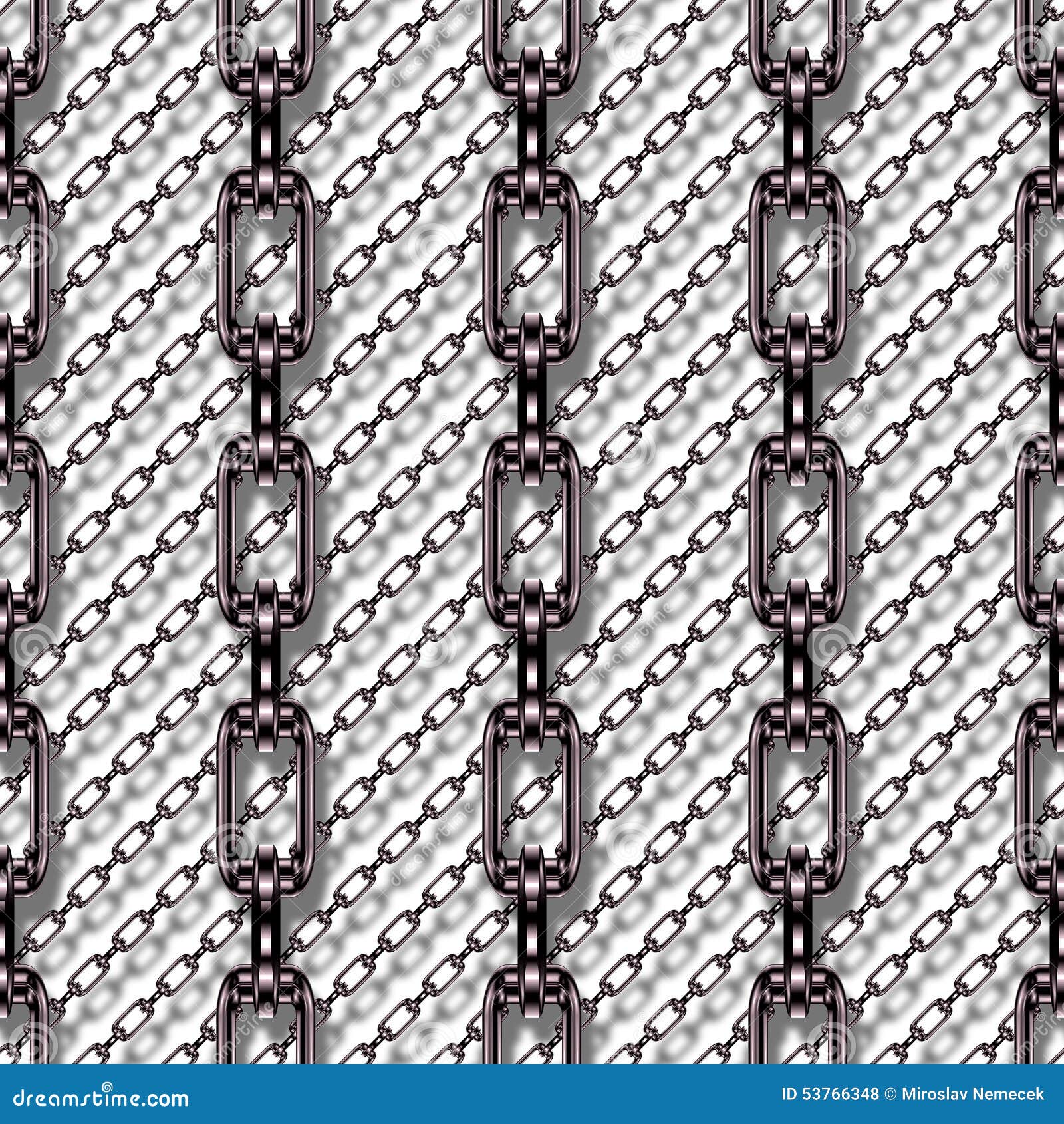 Iron Chains With White Background Seamless Texture Stock Illustration ...
