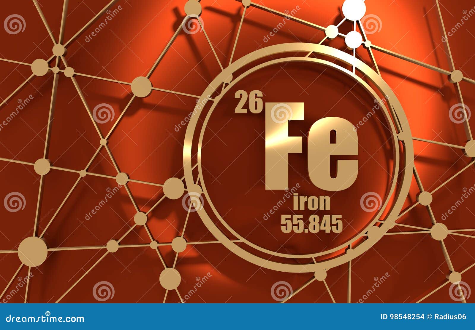 Iron chemical element. stock illustration. Illustration of education ...