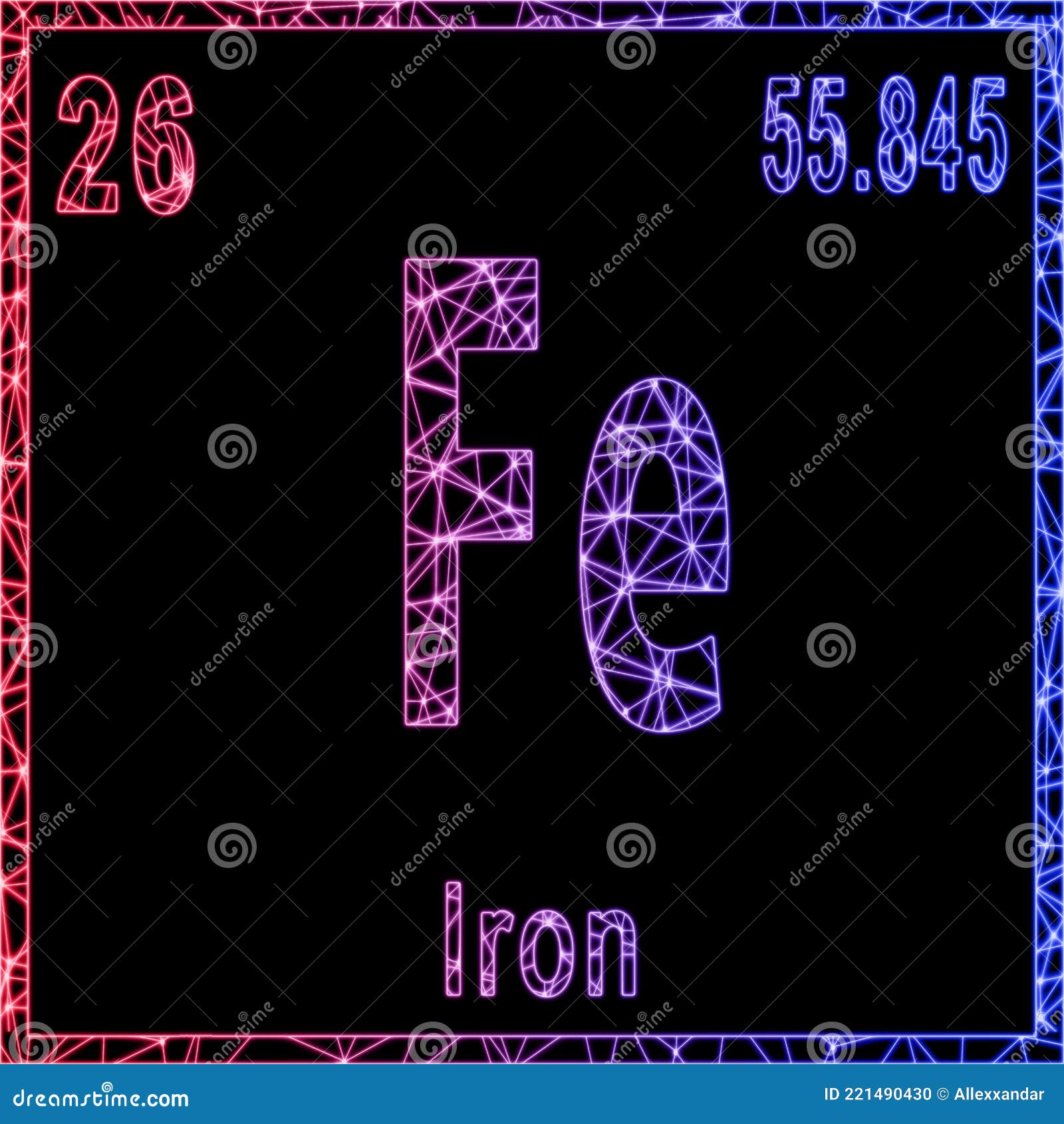 Iron Chemical Symbol As In The Periodic Table Stock Illustration ...