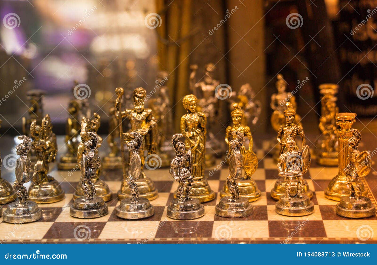 Iron Chess Pieces on a Chessboard. Intellectual Game - Chess Stock ...
