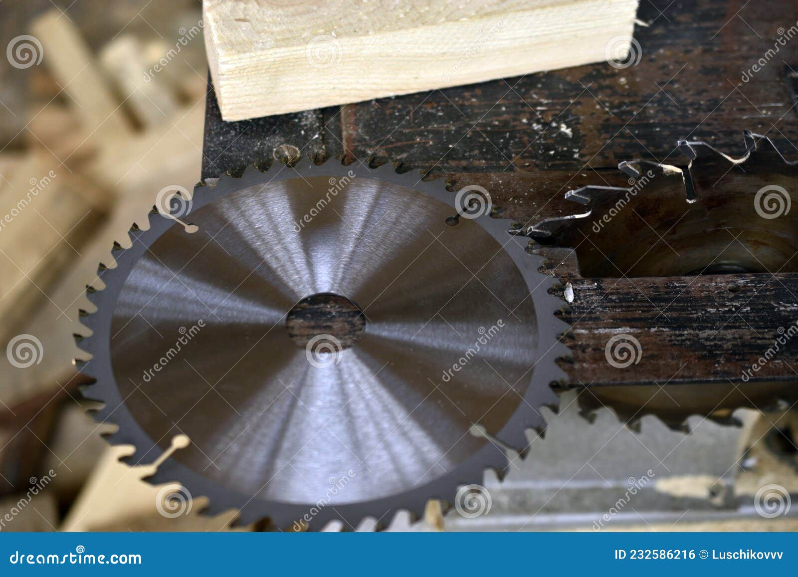 Iron Circular Saw Disk Close-up in the Garage Stock Photo - Image of ...