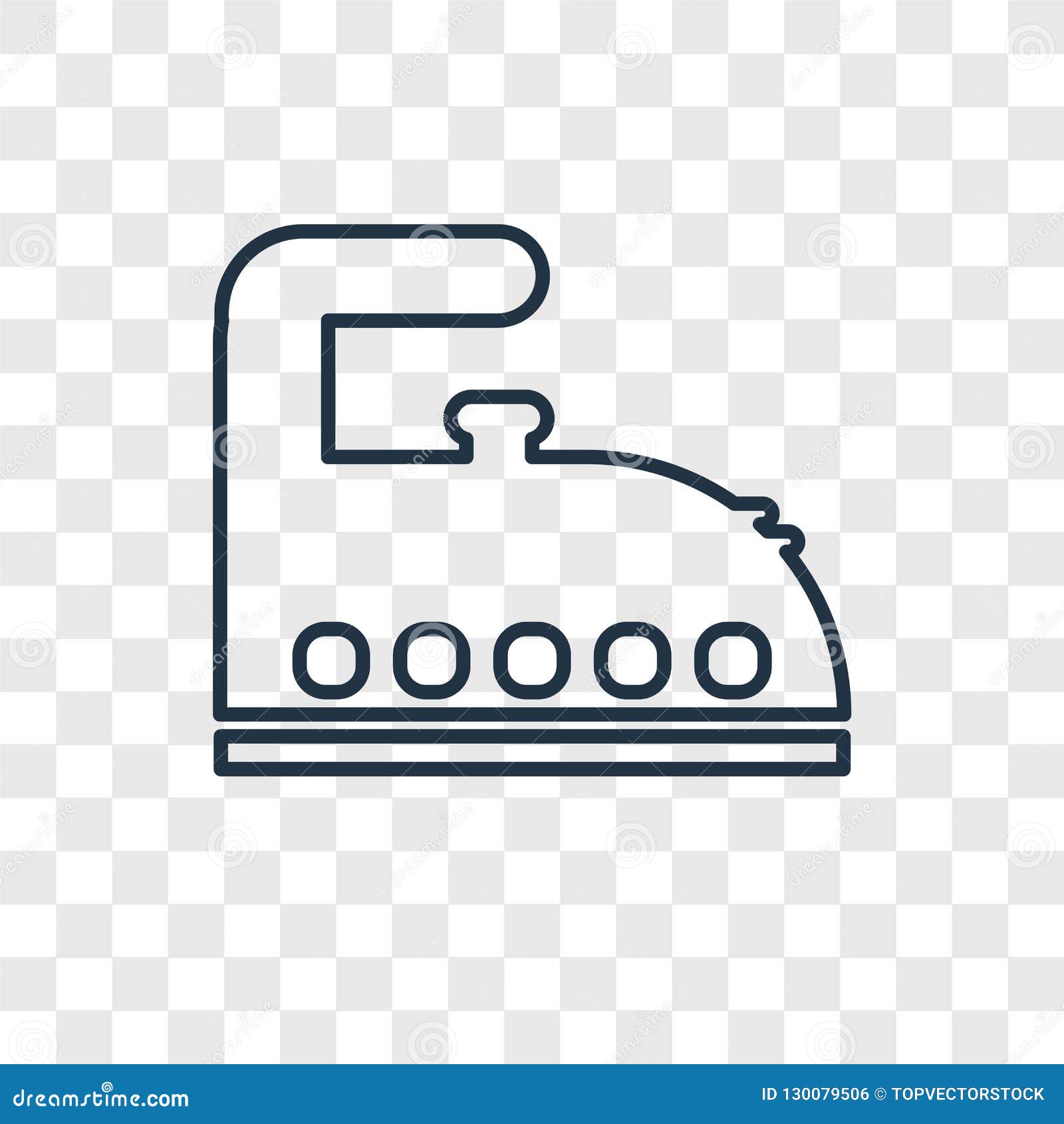Iron Cleanin Concept Vector Linear Icon Isolated on Transparent Stock ...