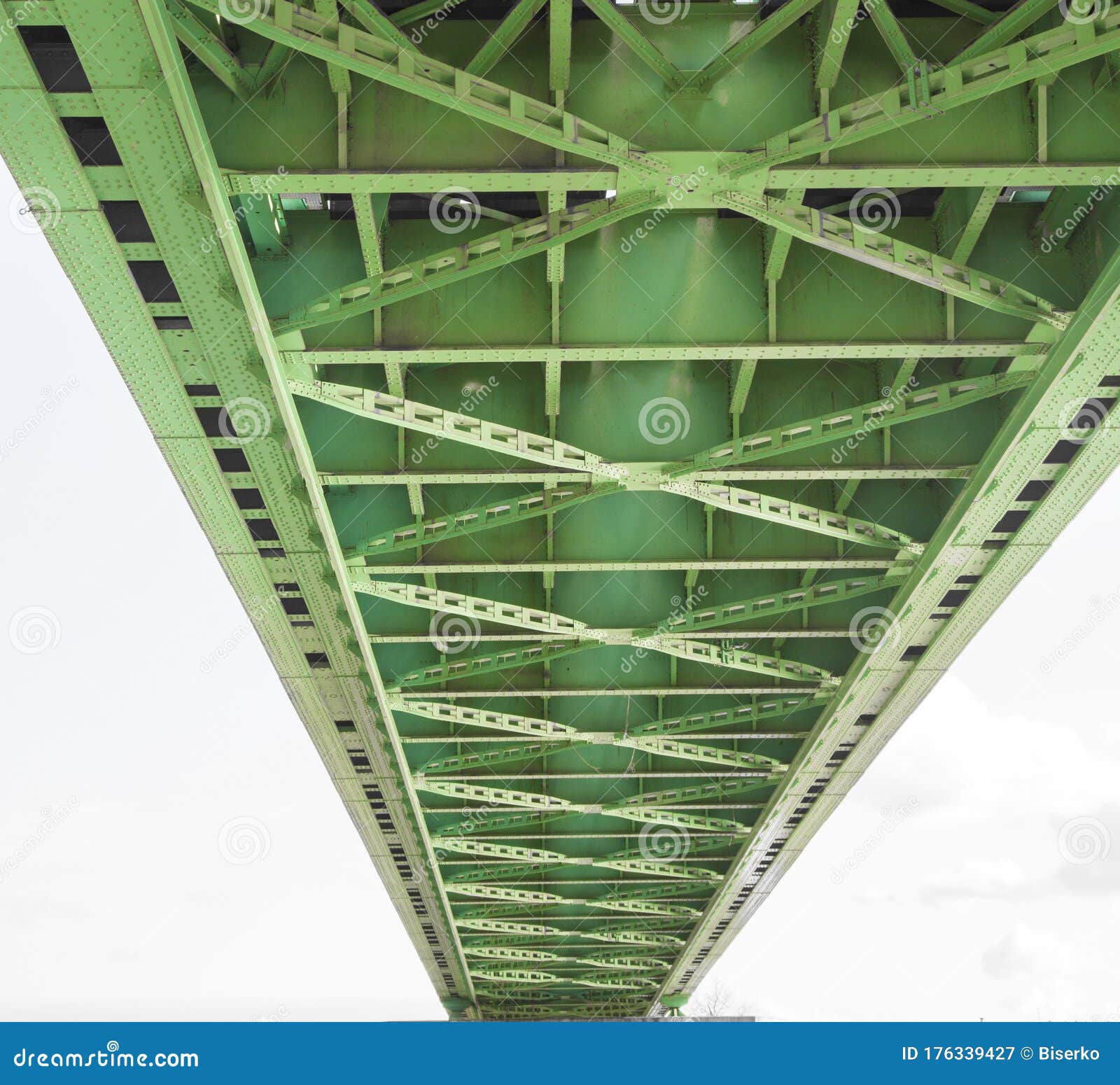 Iron Construction of the Bridge Stock Image - Image of steel, floor ...