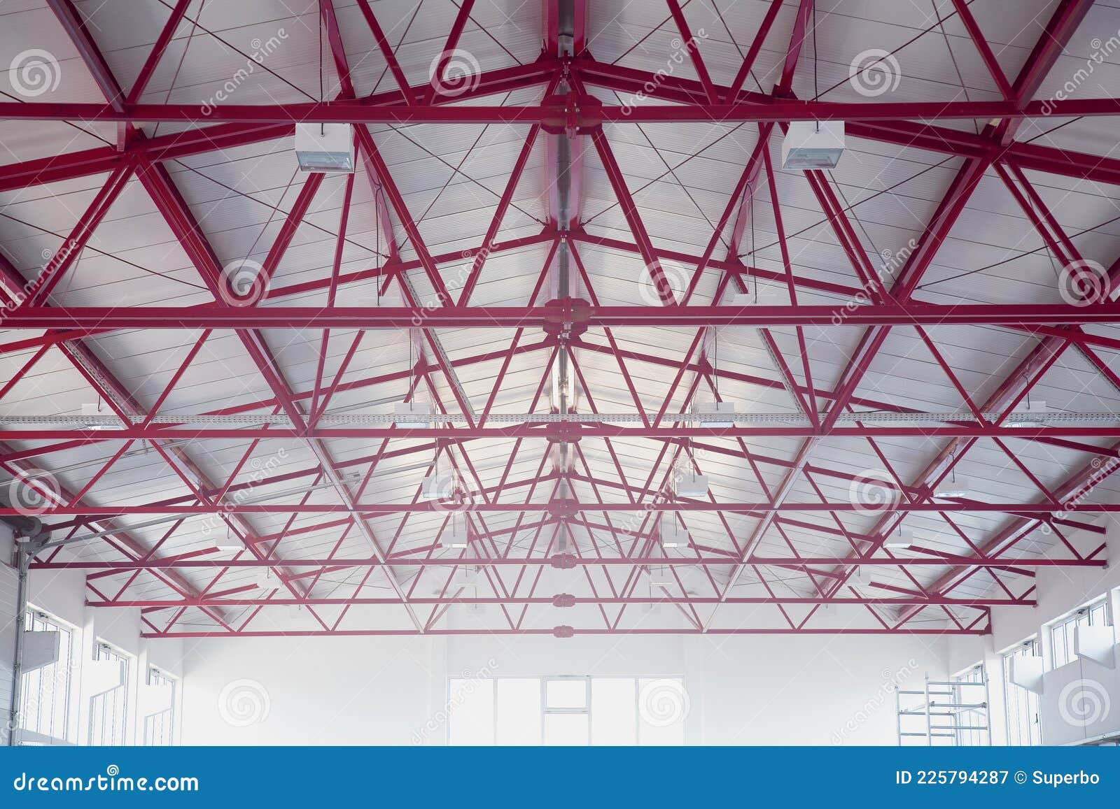 Iron Construction Frame of Industrial Storage Building Under ...