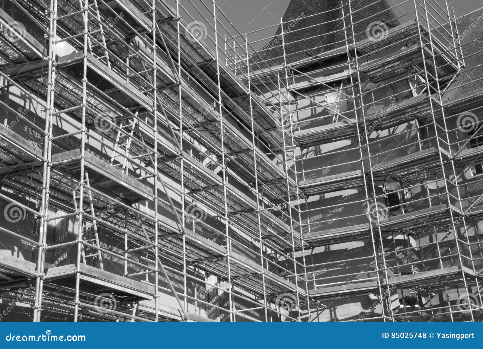 Iron Construction Scaffolding Stock Photo - Image of build, building ...