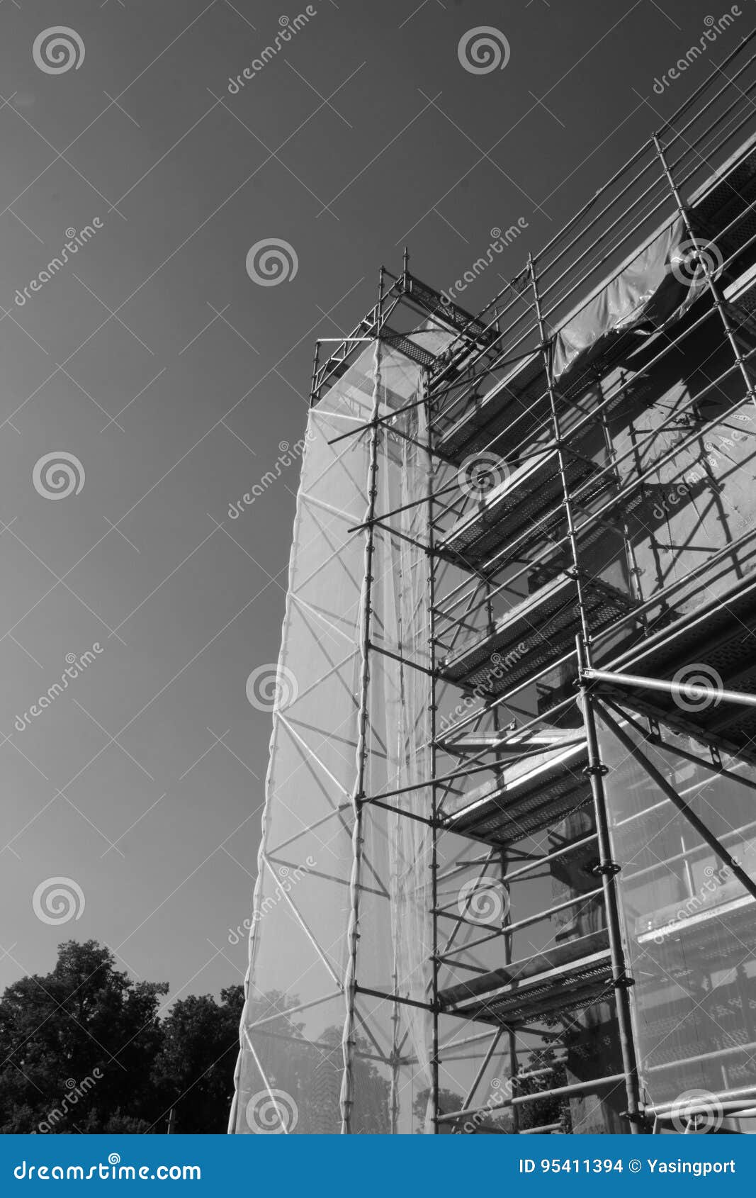 Iron Construction Scaffolding Stock Photo - Image of high, engineering ...