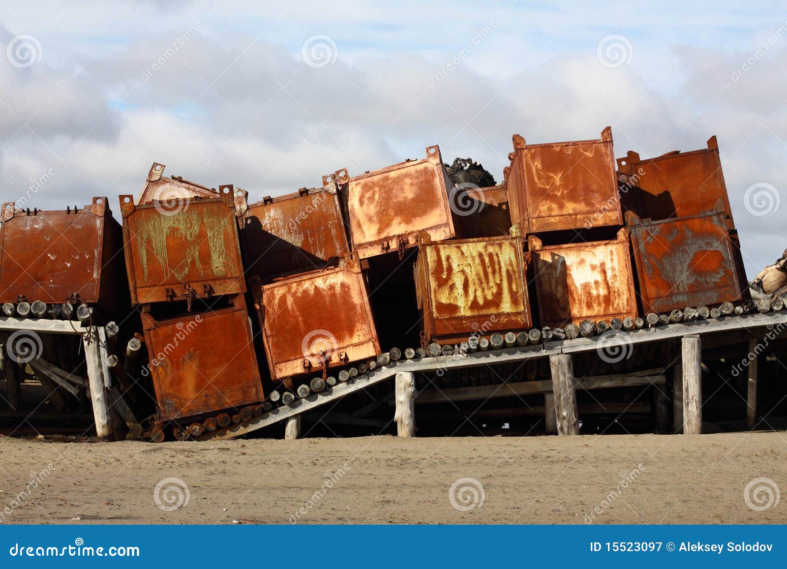 Iron containers stock image. Image of broken, heavy, russia - 15523097